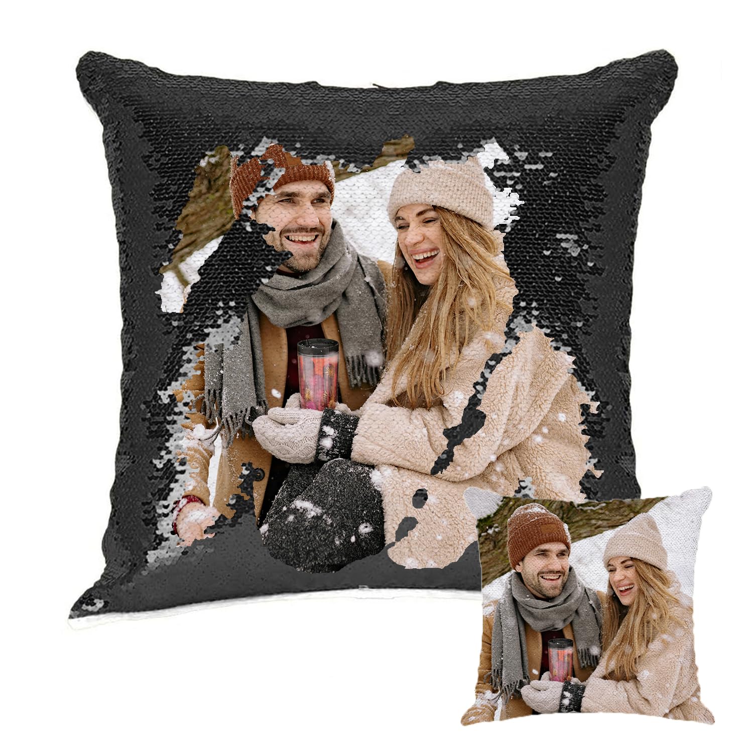 Amazon.com: MILLUM Custom Sequin Pillow Cover, Personalized Pillowcase ...