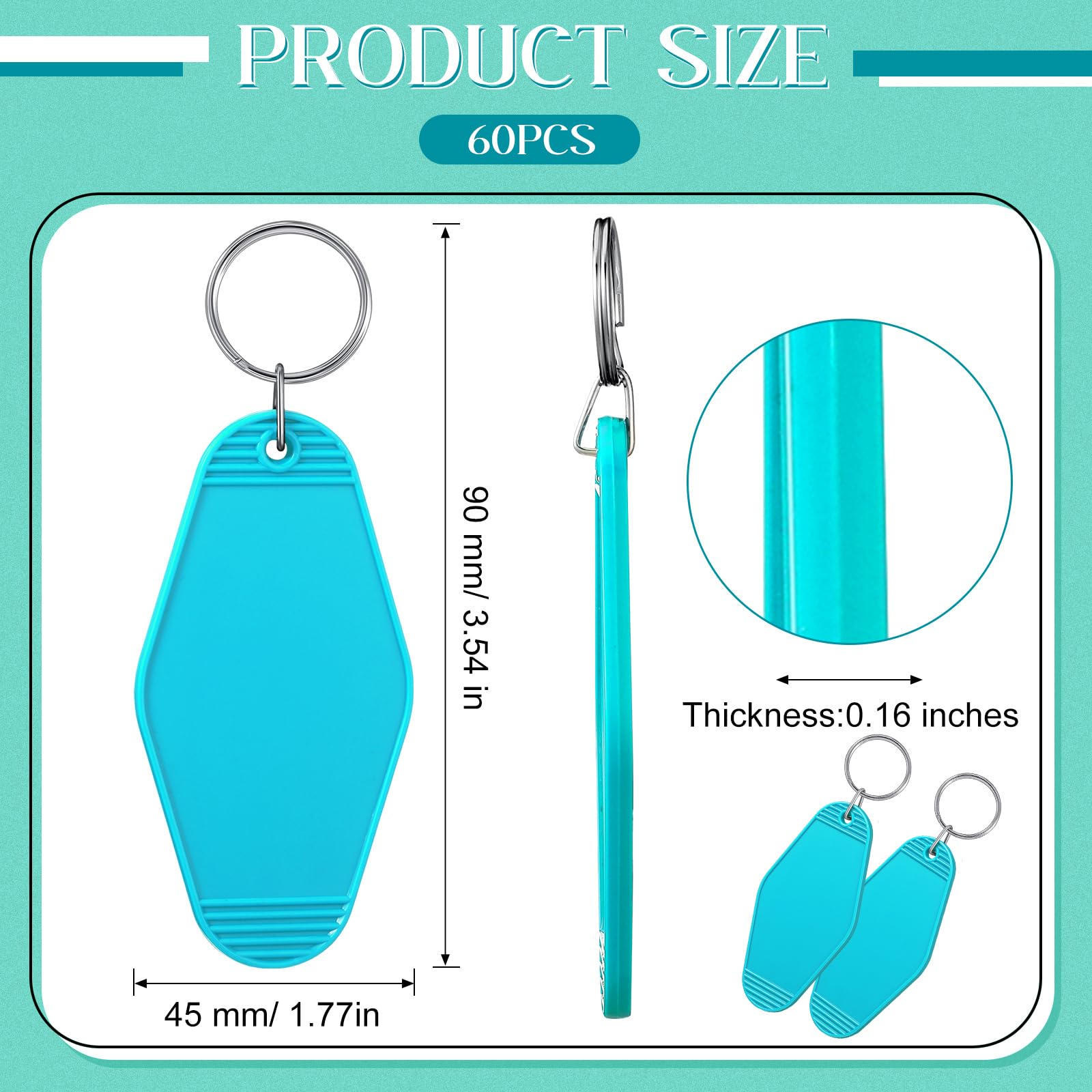 Snapklik.com : Meanplan 60 Pcs Motel Keychain Blank Hotel Sublimation ...