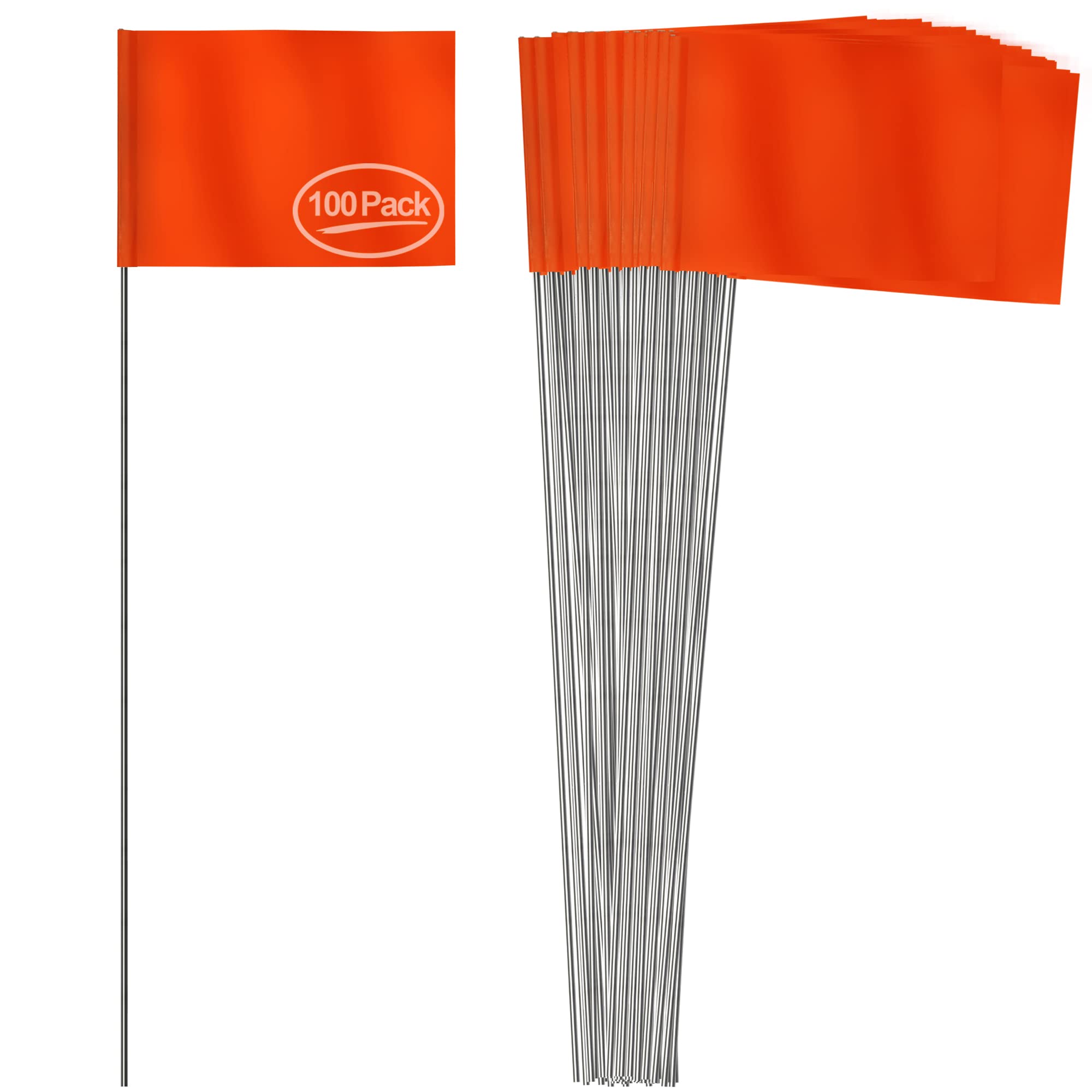 Amazon.com : Anley Orange Marking Flags 100 Pcs - 2.5" X 3.5" Vinyl ...