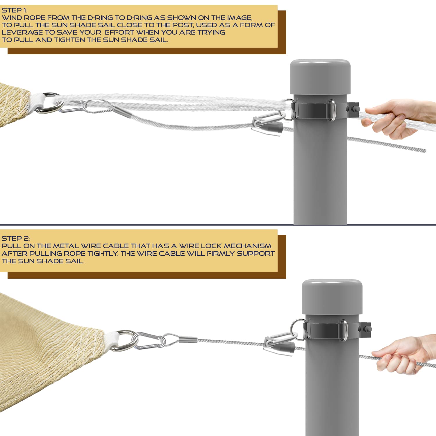 Snapklik.com : 6ft One-Way Wire Lock Wire Cable Hardware Kit For ...