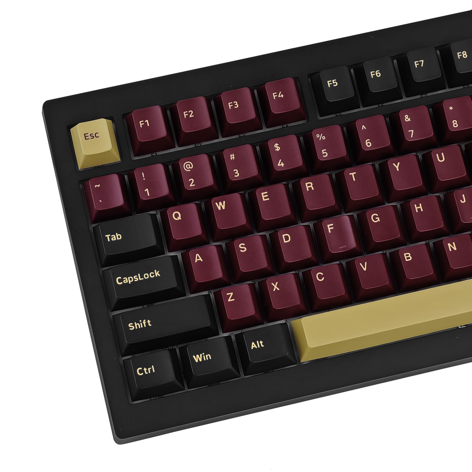 Amazon.com: JOLINTAL 168 Keys Red Samurai Keycaps, PBT Keycaps Black ...
