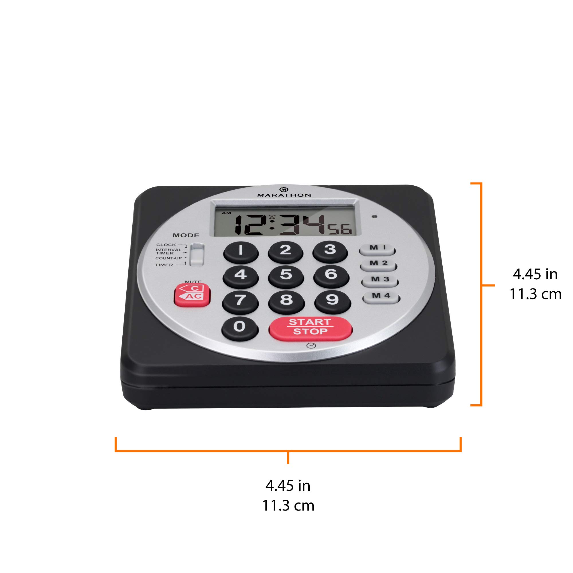 MARATHON 100 Hour Direct Entry Digital Tabletop Timer - Batteries ...