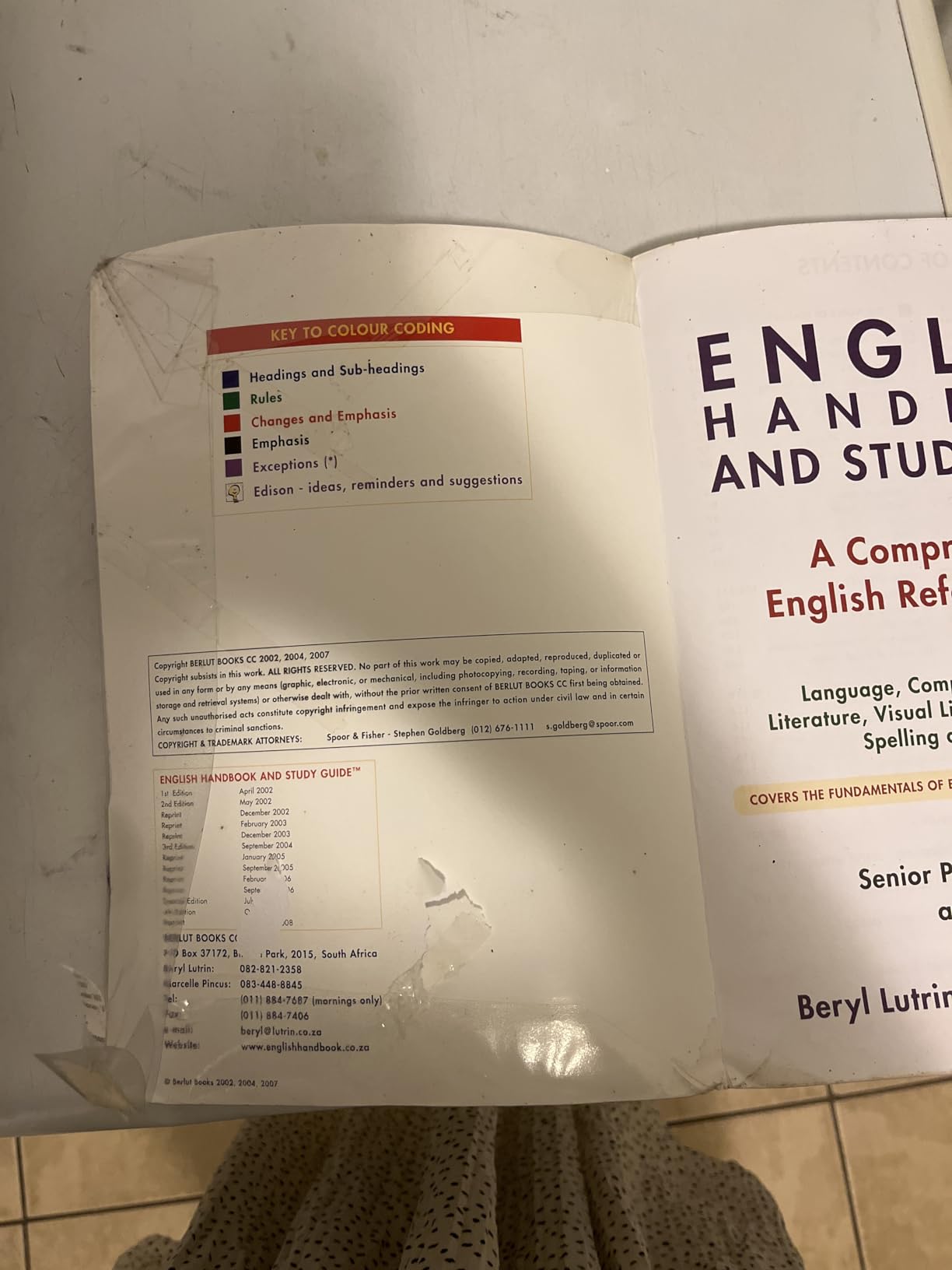 English Handbook and Study Guide: A Comprehensive English Reference ...