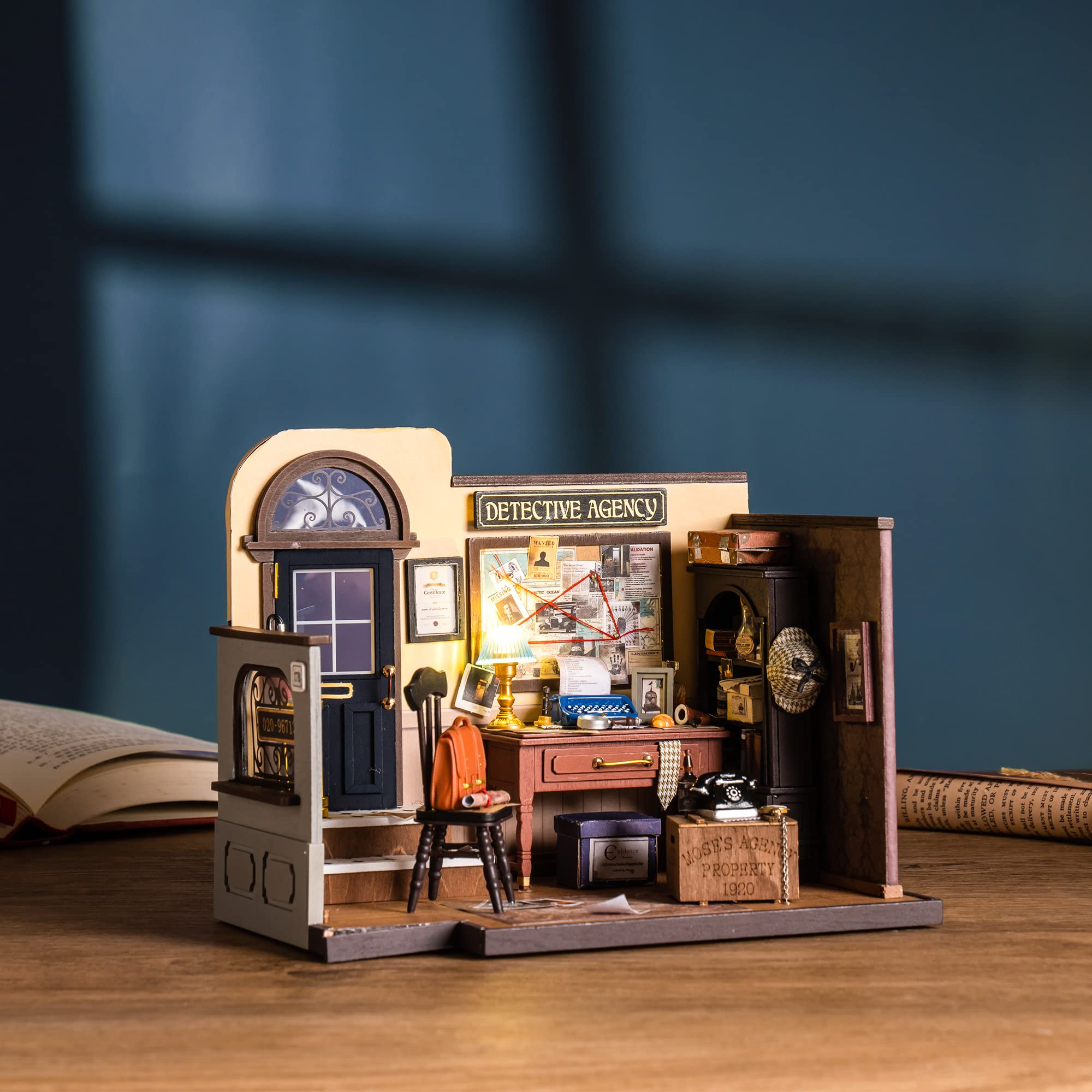 Snapklik.com : Rolife DIY Miniature Moses Detective Agency House Kit