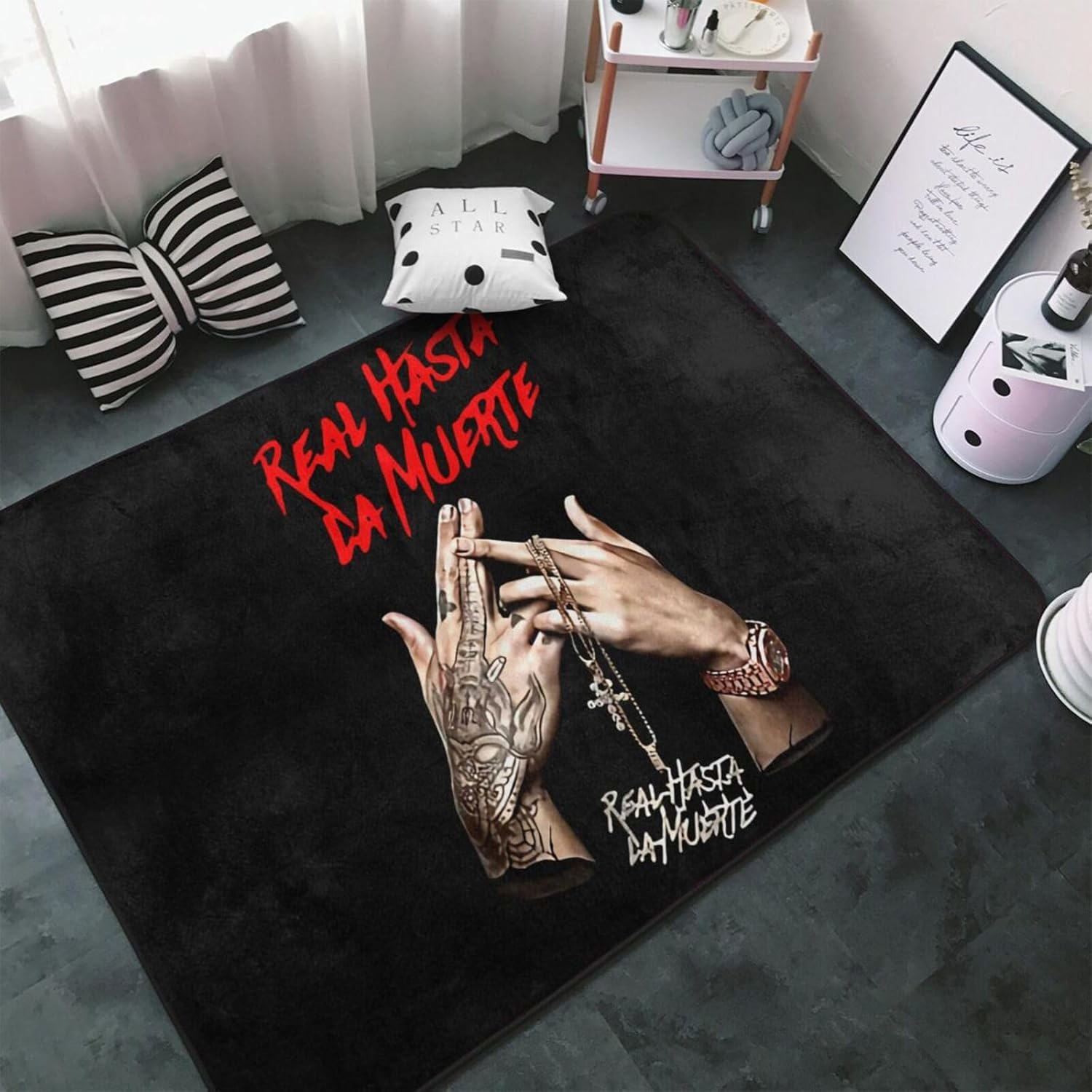 Amazon.com: TUNLEY Anuel Rapper AA Singer Area Rugs Anti-Slip Ultra ...