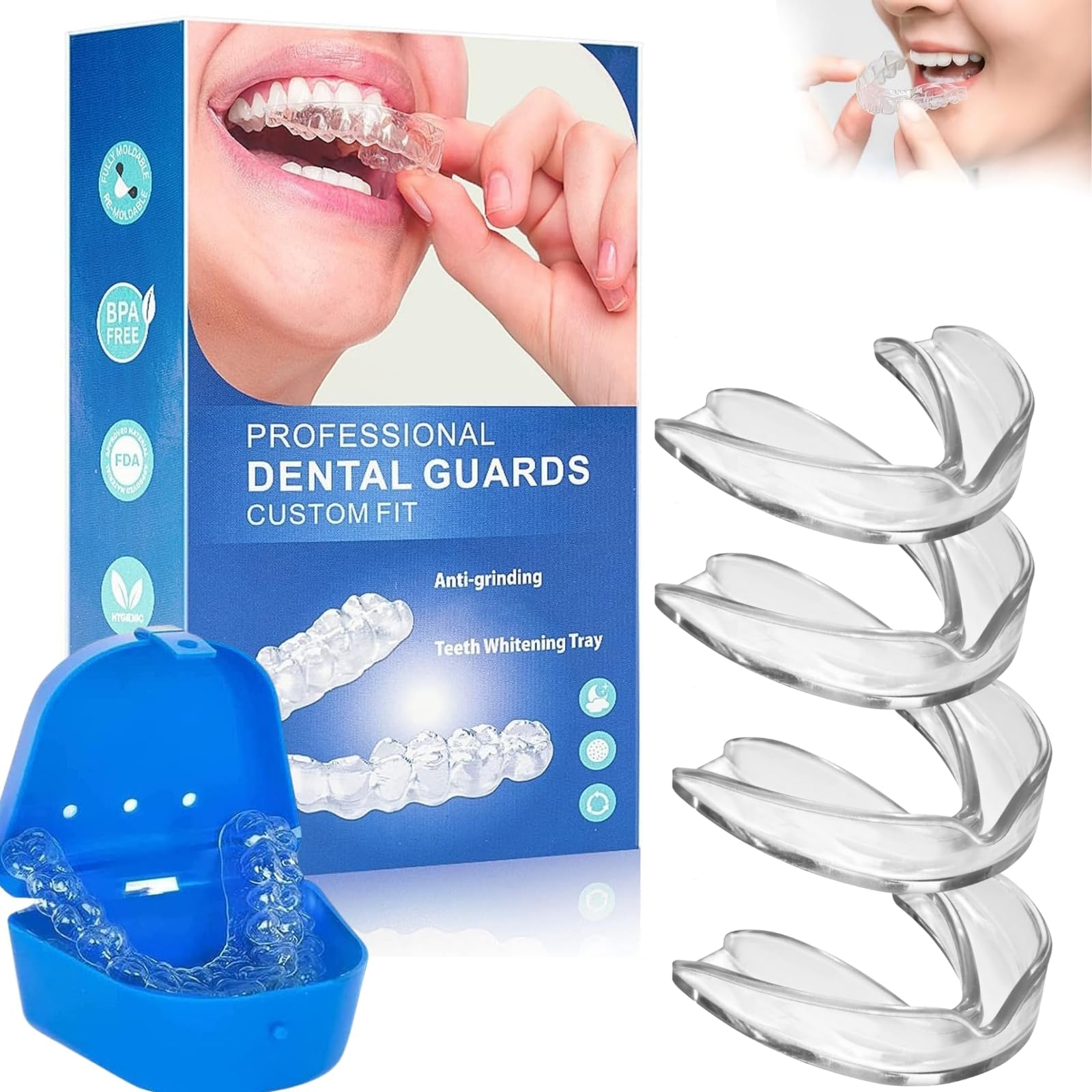 Amazon.com: 4 Pack Kids Mouth Guard for Grinding Teeth & Clenching ...