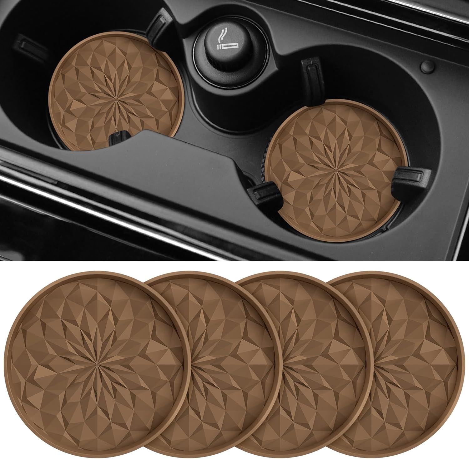 Amazon.com: ME.FAN Car Coasters for Cup Holders [4 Pack] - 2.75In ...