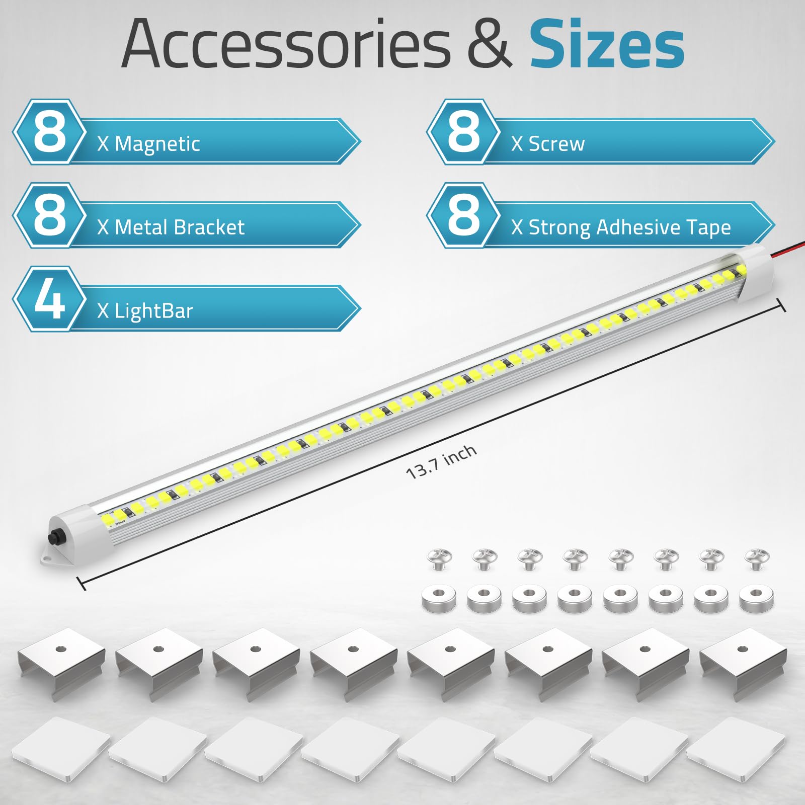 Snapklik.com : 12V LED Light Strip, 12 Volt LED Lights Fixtures 6000k ...