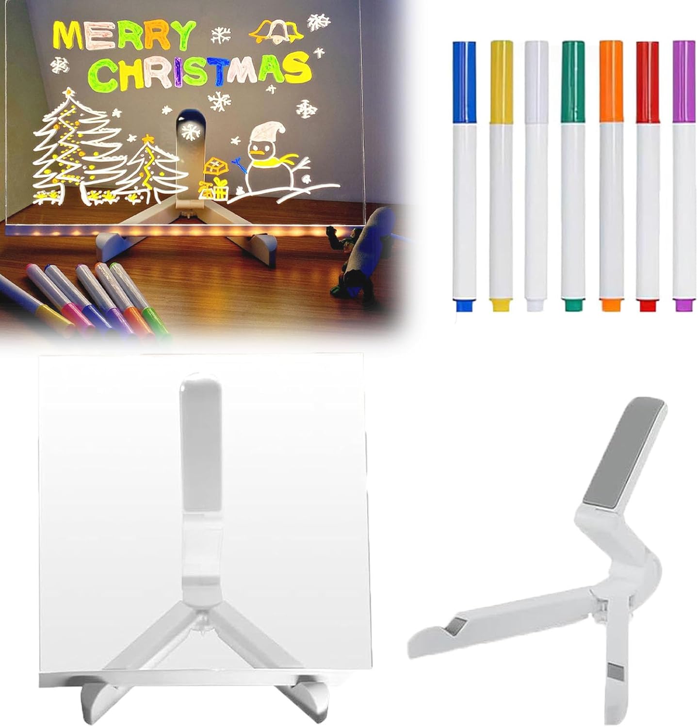 Amazon.com: Led Note Board with Colors for Kids, Led Drawing Writing ...