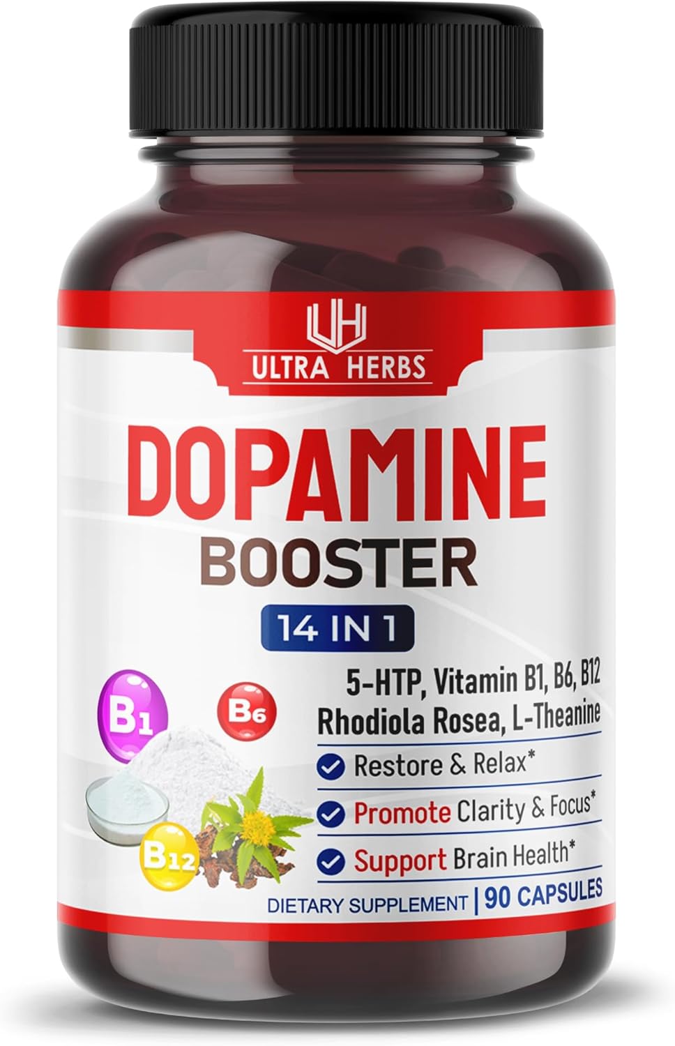 Amazon.com: Dopamine Focus Supplement Ashwagandha 5000mg 5-HTP 50mg ...