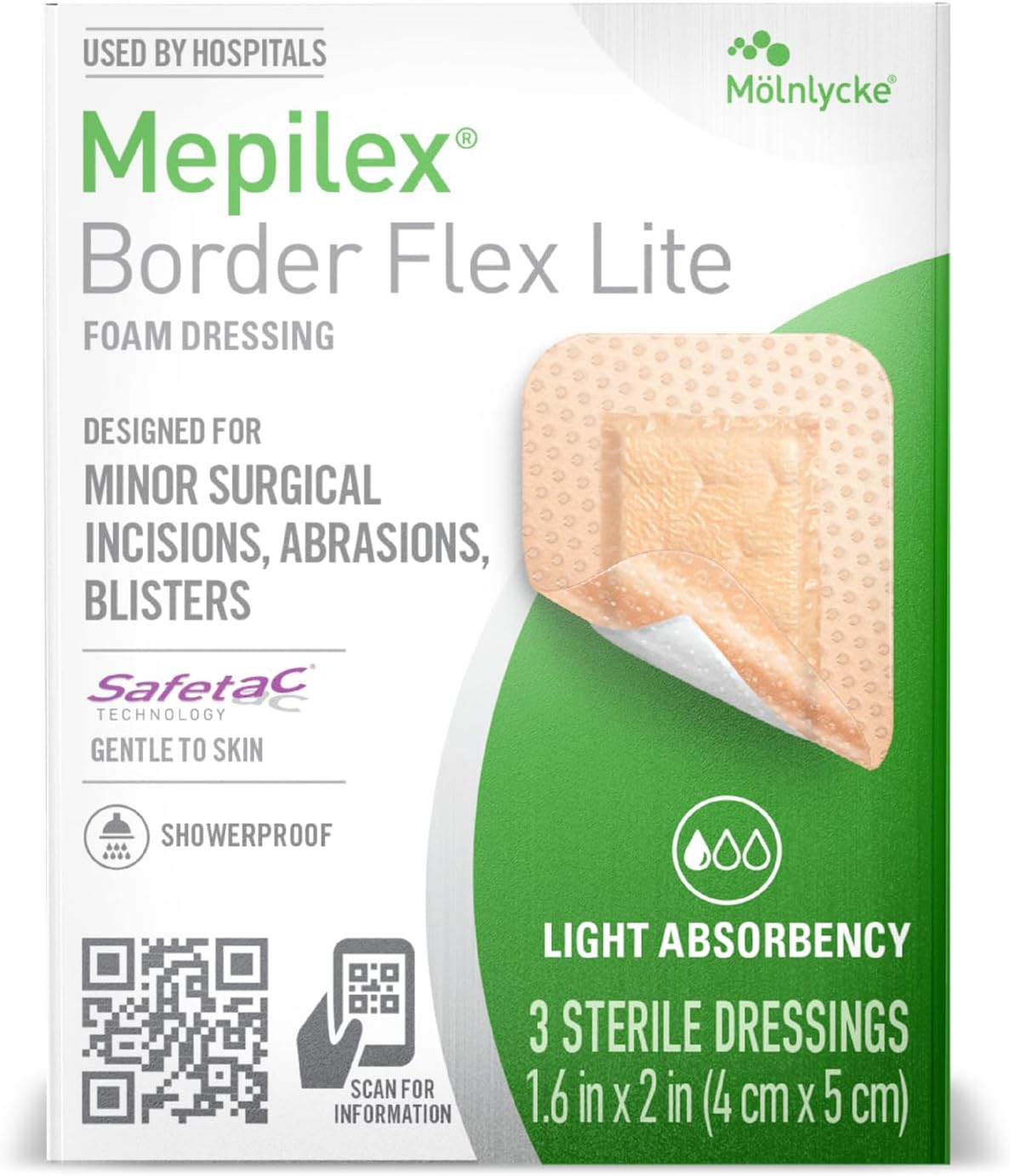 Amazon.com: Mepilex Border Flex Lite 1.6 x 2 in (4x5 cm) Hospital Grade ...