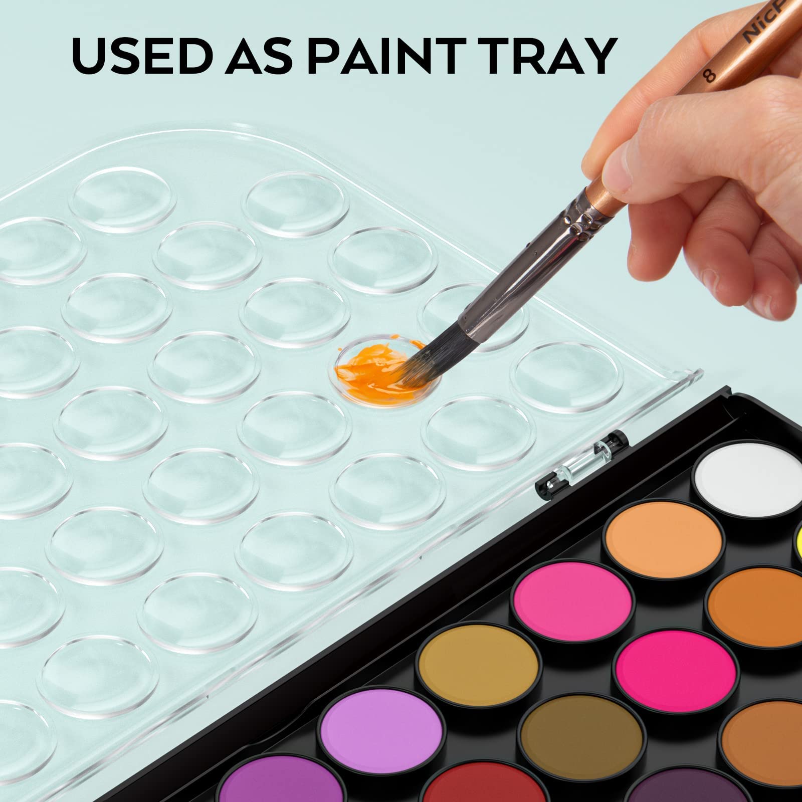 Snapklik.com : Nicpro Watercolor Paint Set, 48 Water Colors Kit