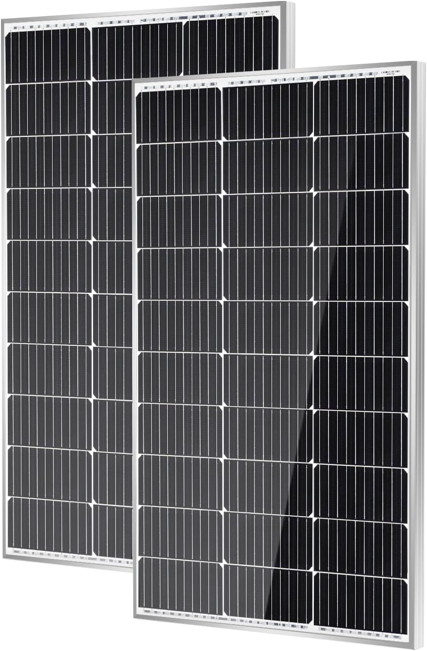 Amazon.com : Traver Force Solar Panel 100 Watt 10BB Monocrystalline 12V ...