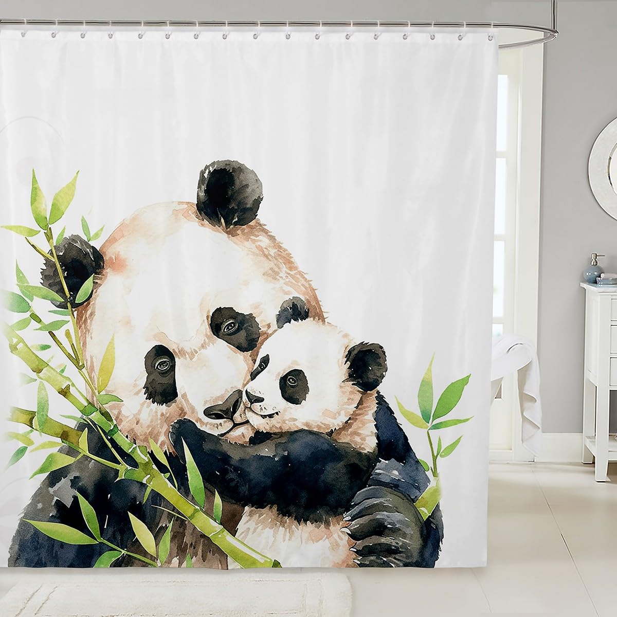 Panda Bathroom Set Bear And Panda Bath Bathroom Shower Curtains Bubu