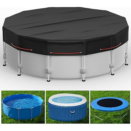 Amazon.com : 8 Ft Round Pool Cover, Solar Covers for Above Ground Pools ...