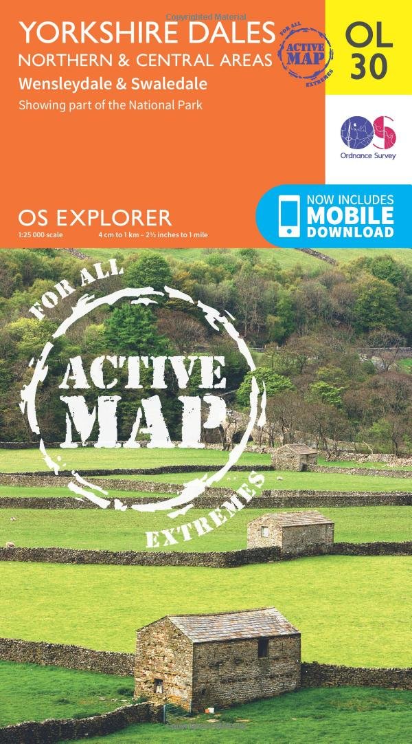 OS Explorer ACTIVE OL30 Yorkshire Dales - Northern & Central areas (OS ...
