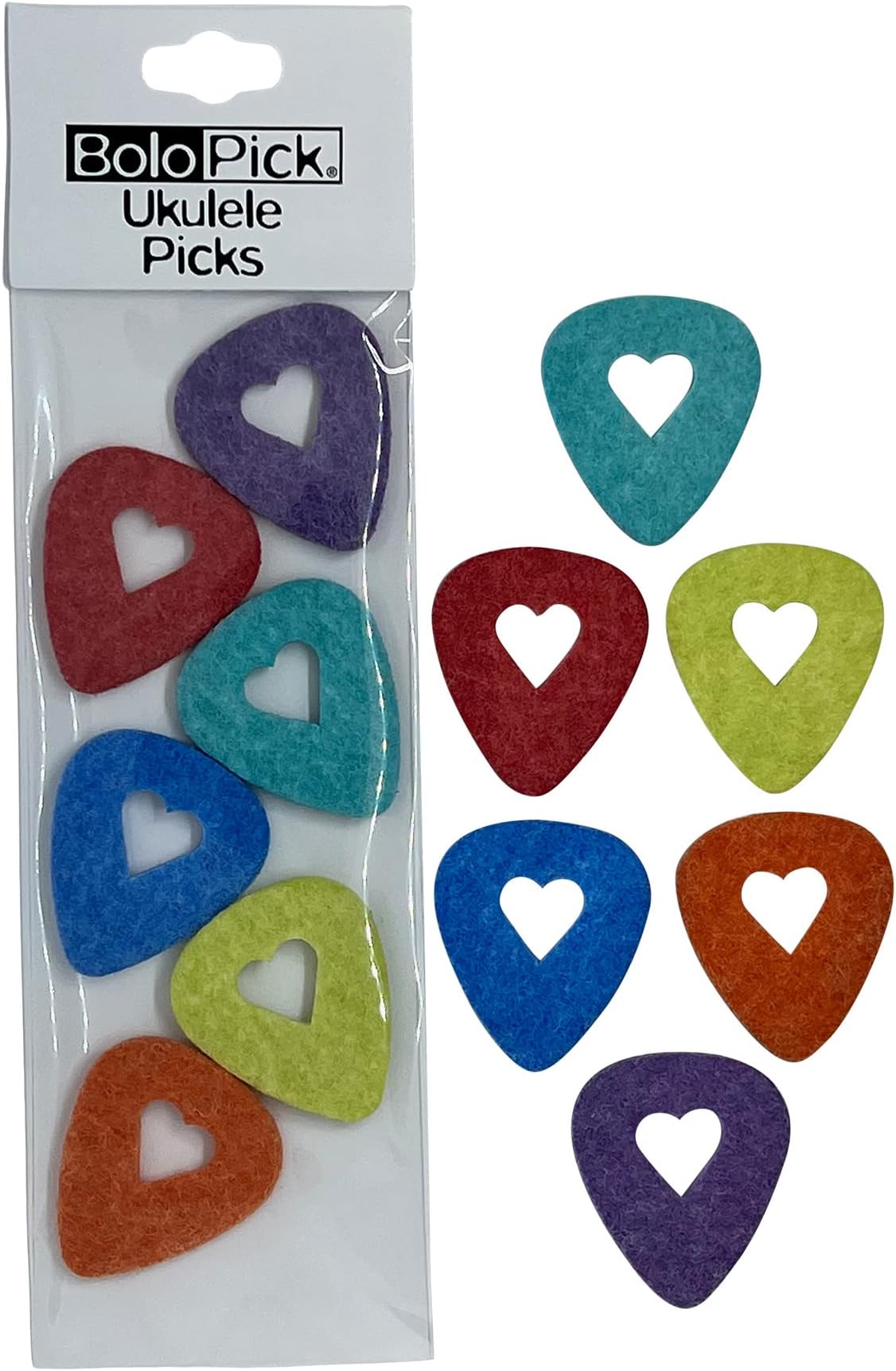 Amazon.com: 20 Pieces Felt Ukulele Picks Heart Hollow Easy Grip Felt ...