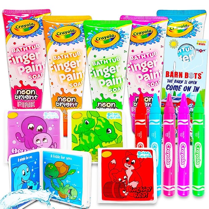 Amazon.com : Crayola Bath Super Set - 5 Crayola Bath Paint Soap Tubes ...