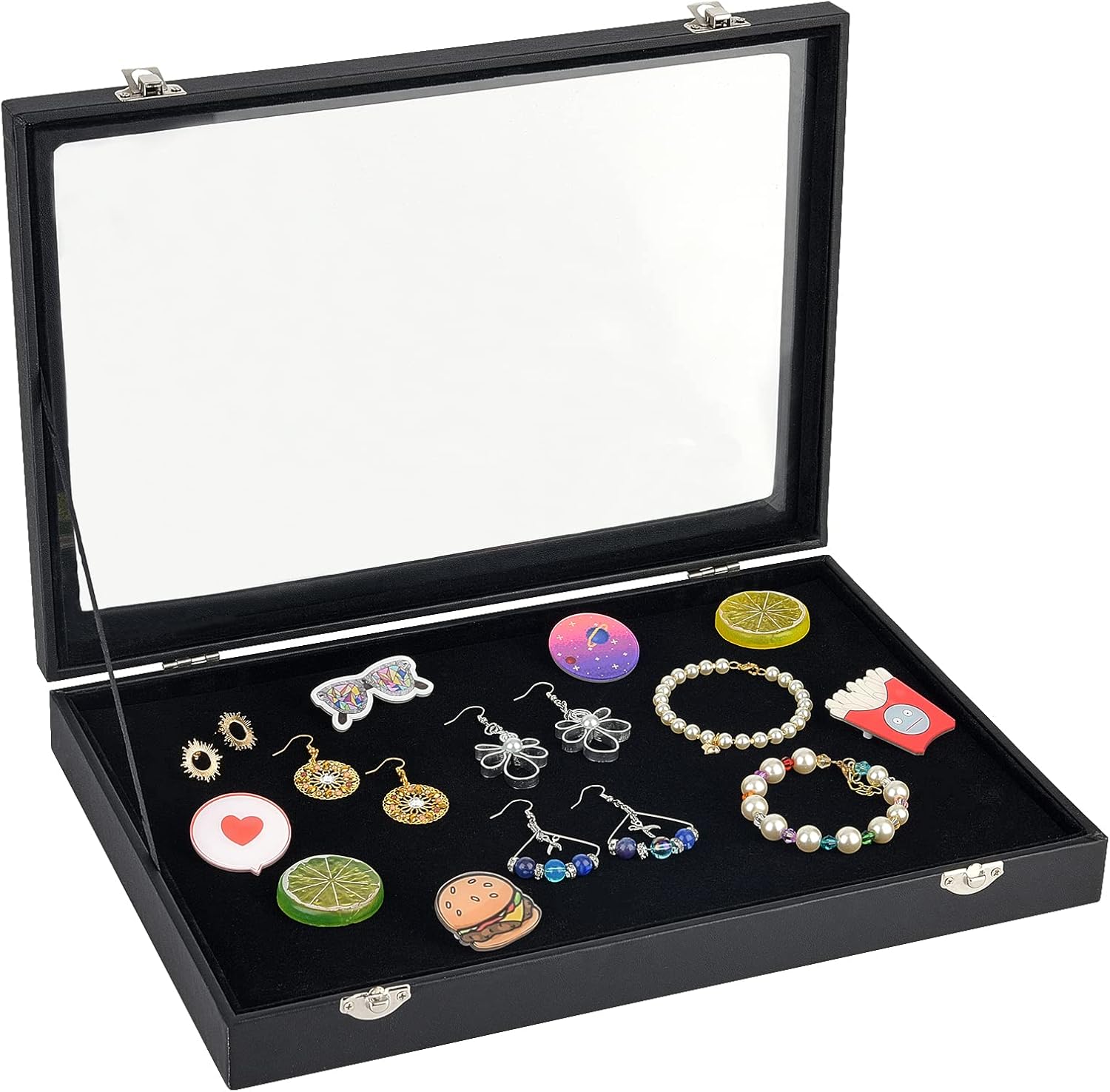 OLYCRAFT Pin Display Cases 13.8x9.4x2 Inch Badge Storage Showcase ...
