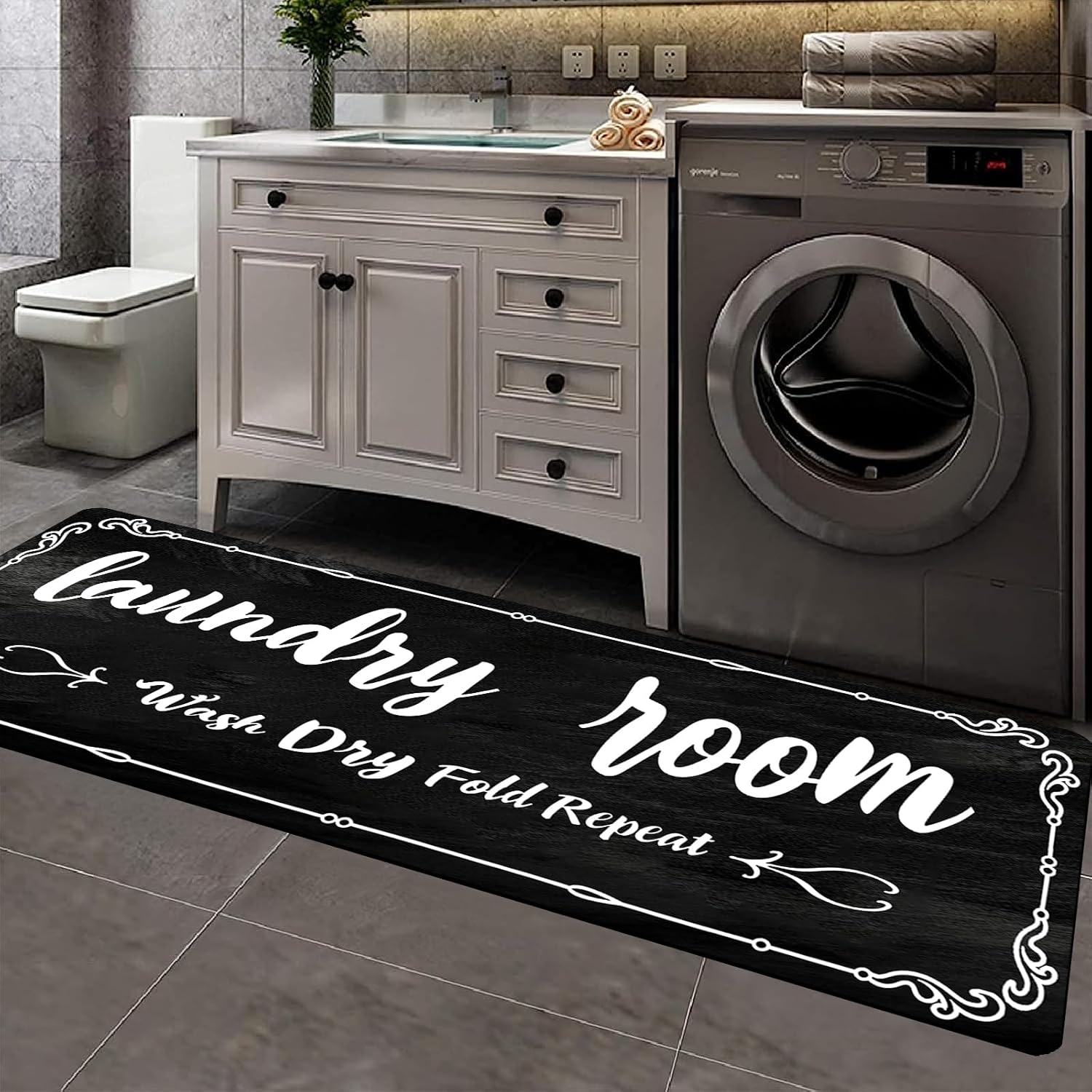 Amazon.com: Laundry Room Runner Rug Farmhouse Rug 20x47inch Laundry ...
