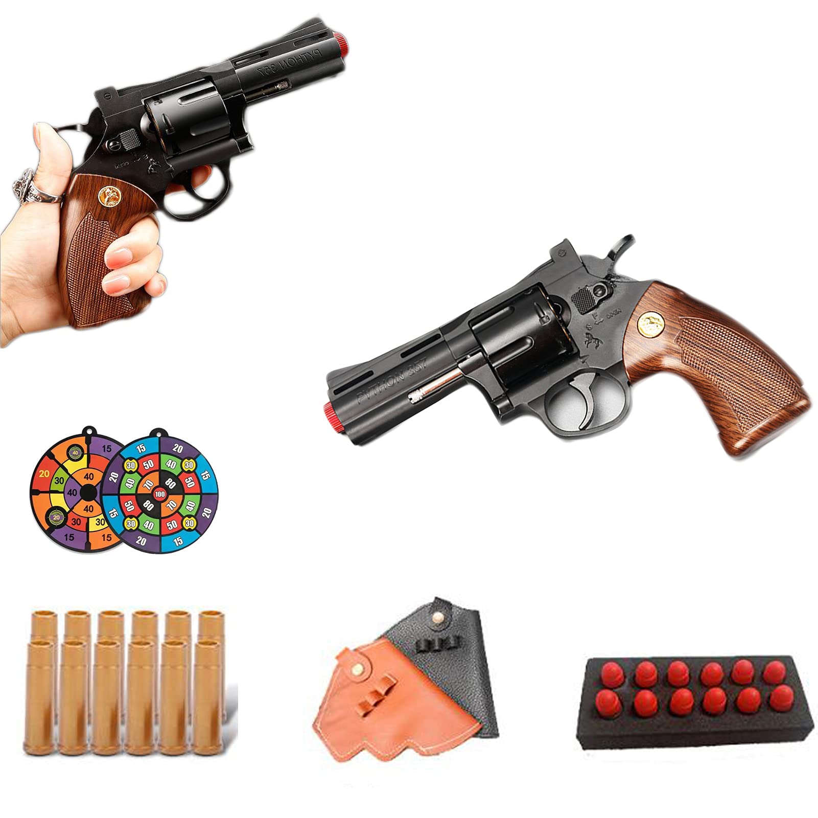 Buy Classic Colt Anaconda & ZP5 Revolver Soft Bullet Toy - 1: 1 Size ...