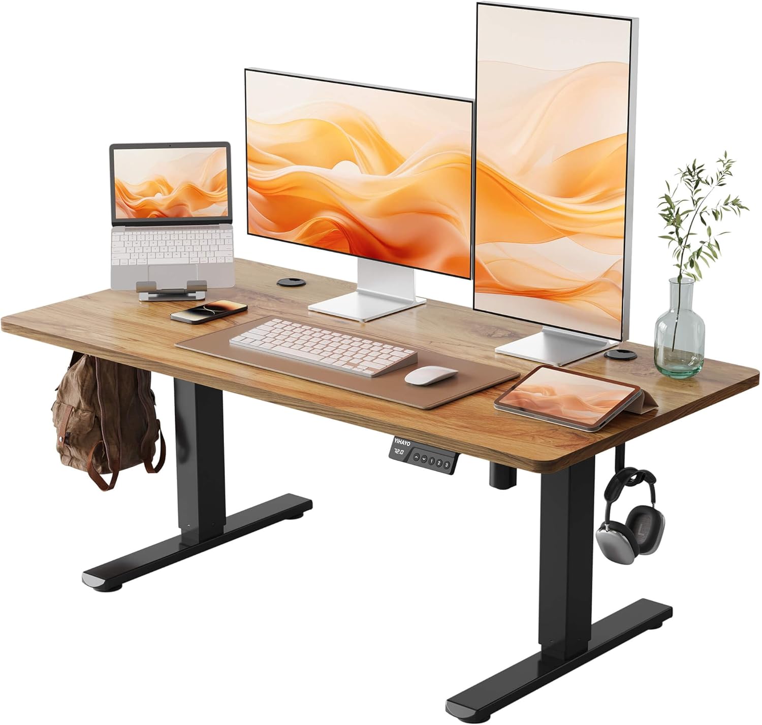 Amazon.com: YIHAYO Low Height Adjustable Desk, Lifts 18.1-28.3 Inches ...