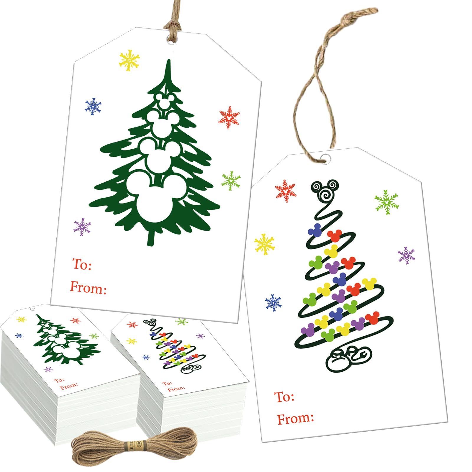 Amazon.com : Christmas Tag Decoration,50pcs Mouse Christmas Tree Gift ...