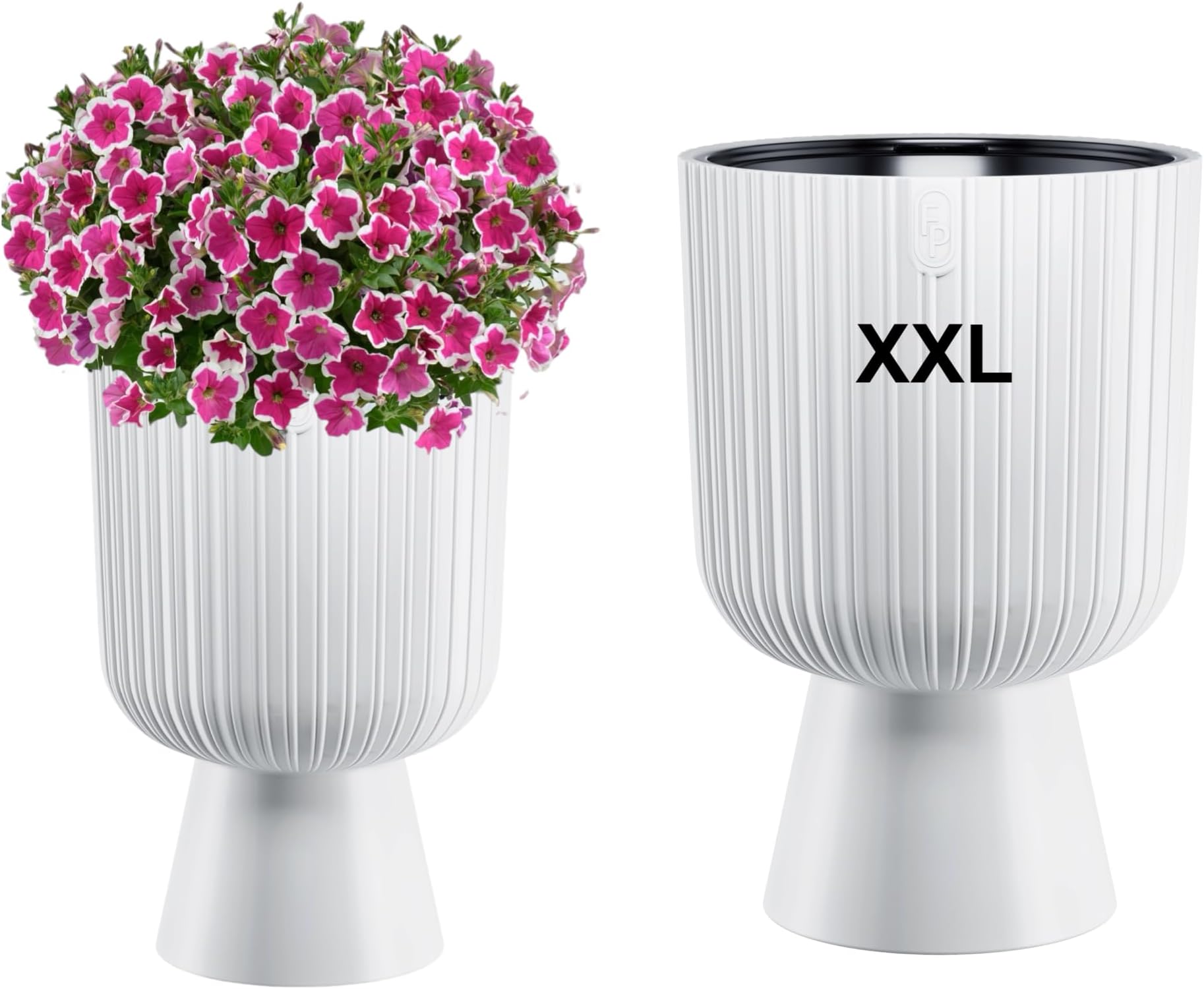 Tymar Blumentopf mit Einsatz, Blumenkübel aus Kunststoff, Übertopf ...