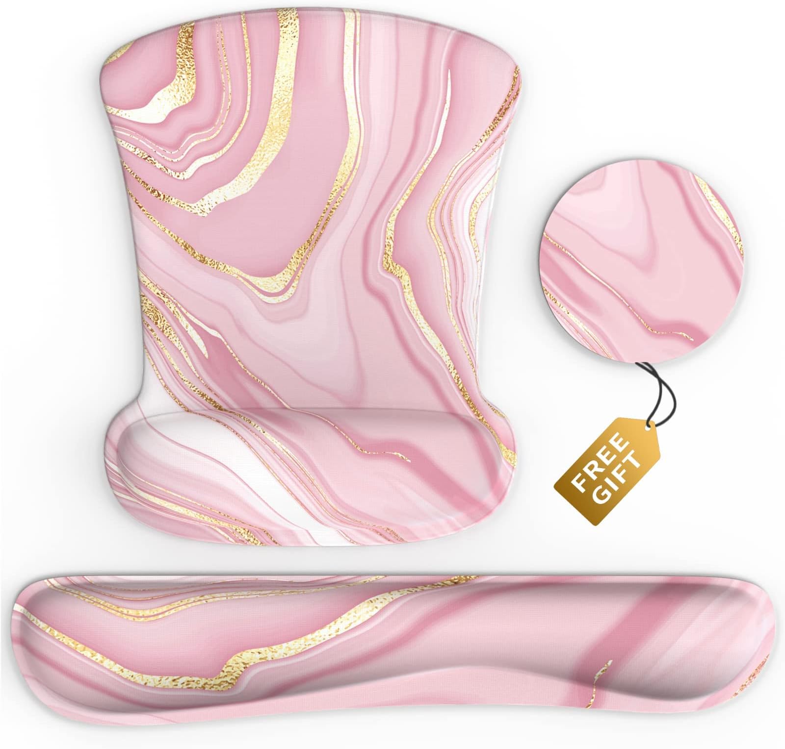 Amazon.com : 2 Pieces Ergonomic Wrist Rest Pad, Memory Foam Keyboard ...