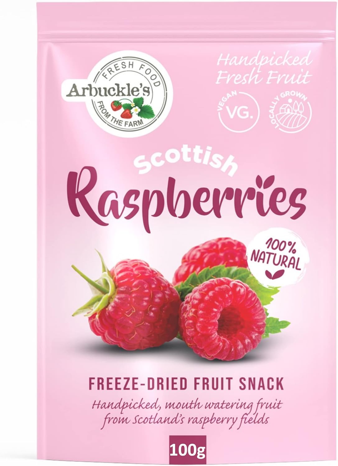 Arbuckle's Freeze Dried Raspberry Whole Fruit Snack 100g Nutritious and ...