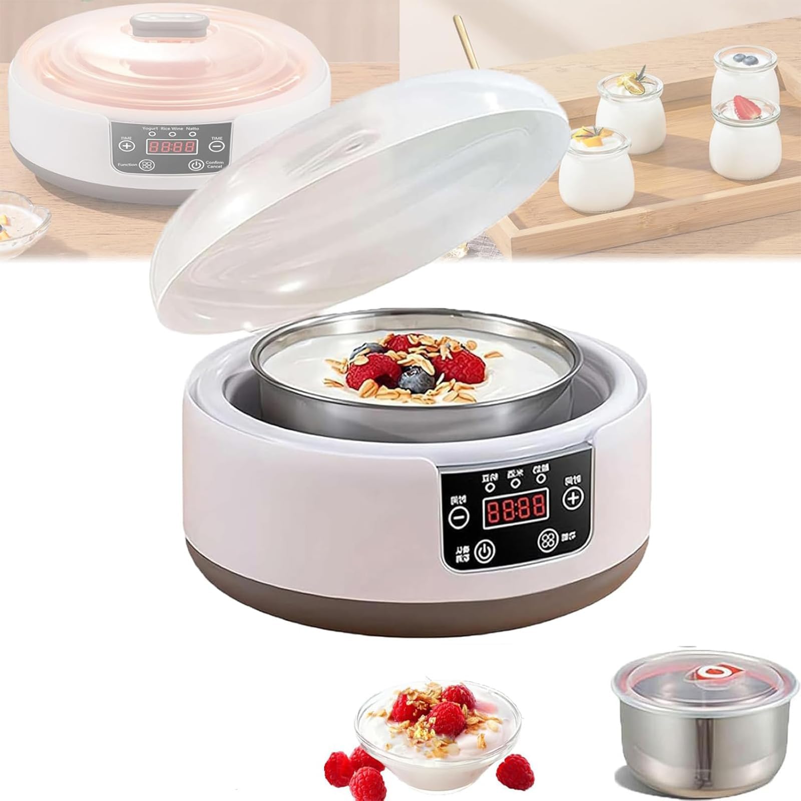 Amazon.com: LynTorin Yogurt Maker, Multi Function Automatic Yogurt ...