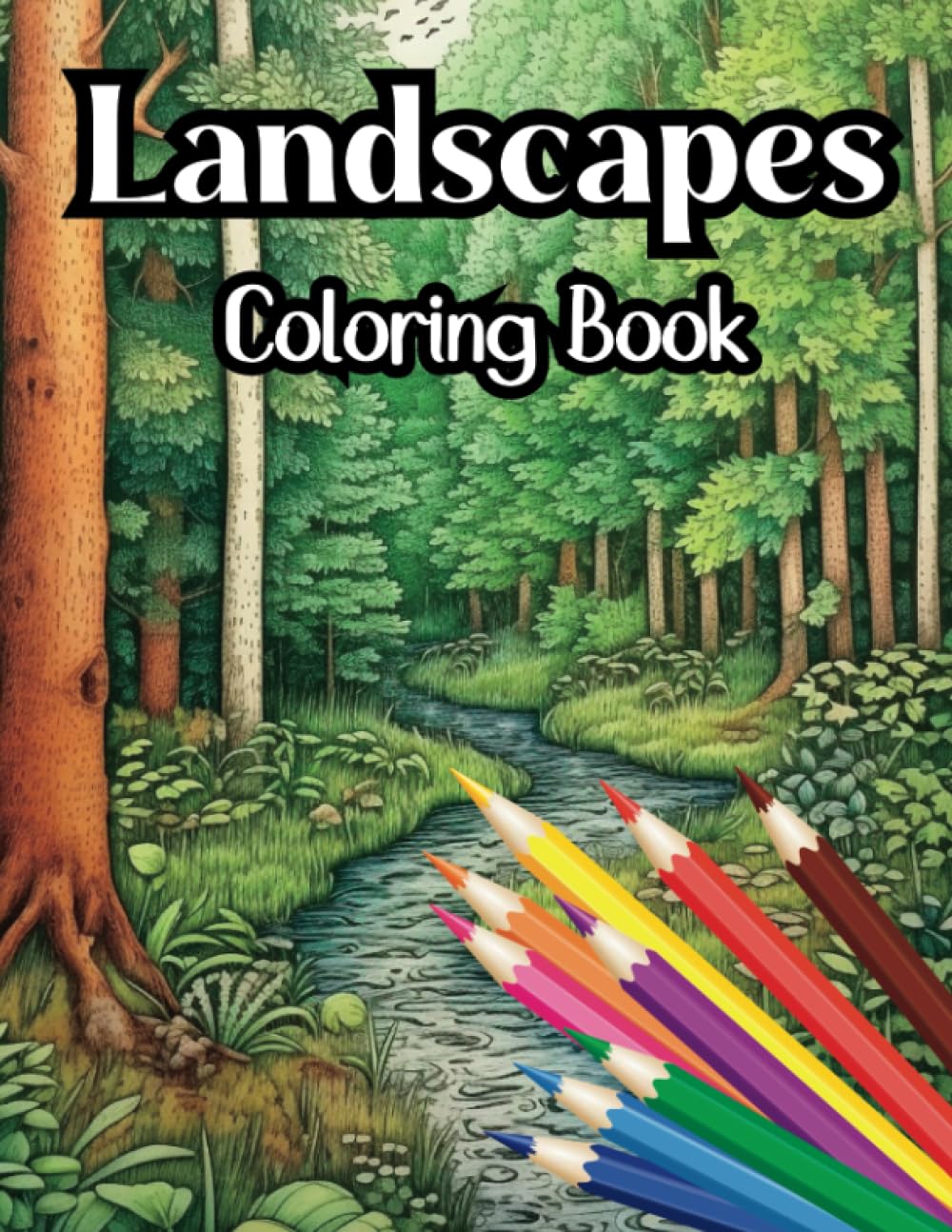 Amazon.com: Landscapes Coloring Book: Adult Coloring Book | All kinds ...