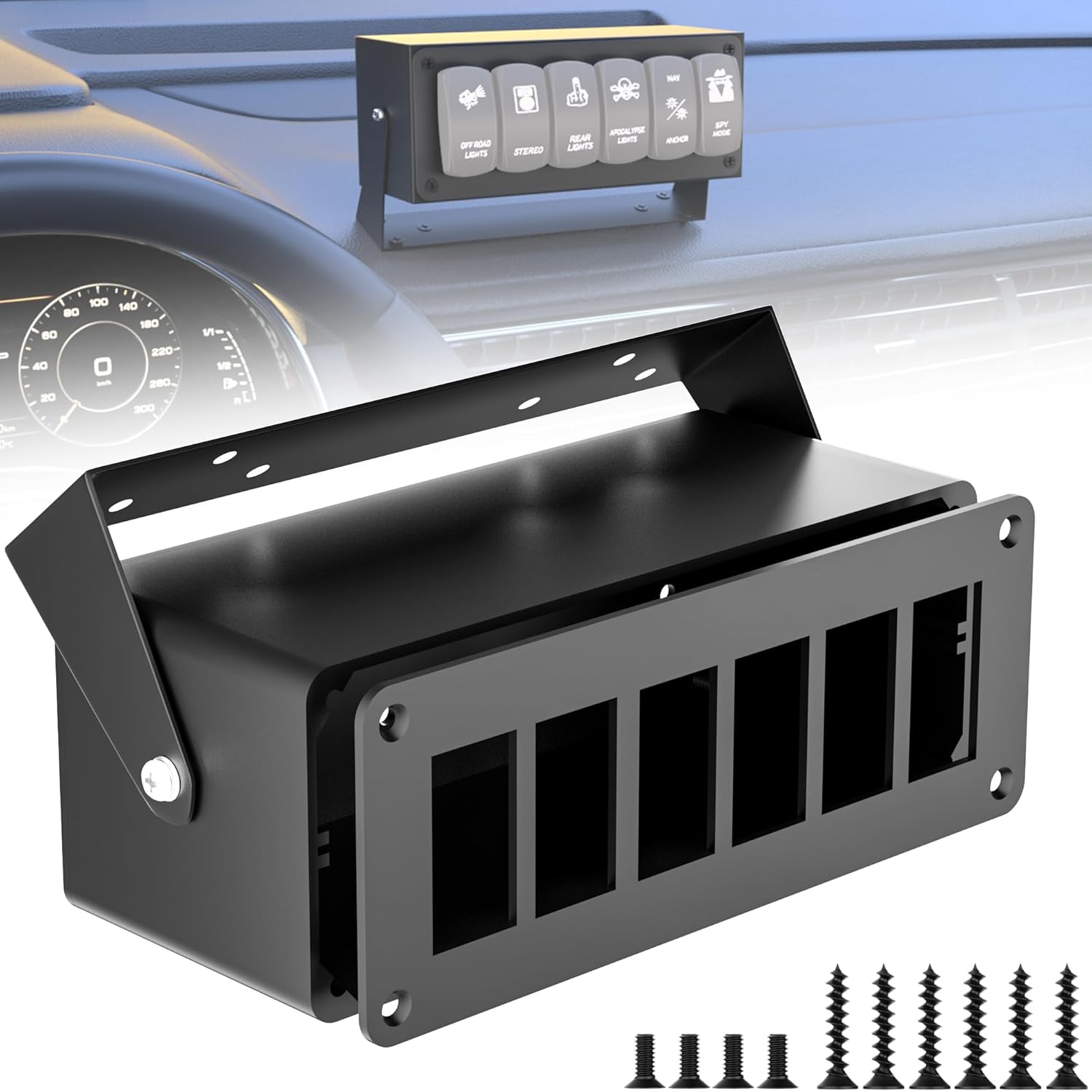 Amazon.com: Okerny Rocker/Toggle Switch Box - 6 Gang Switches ...