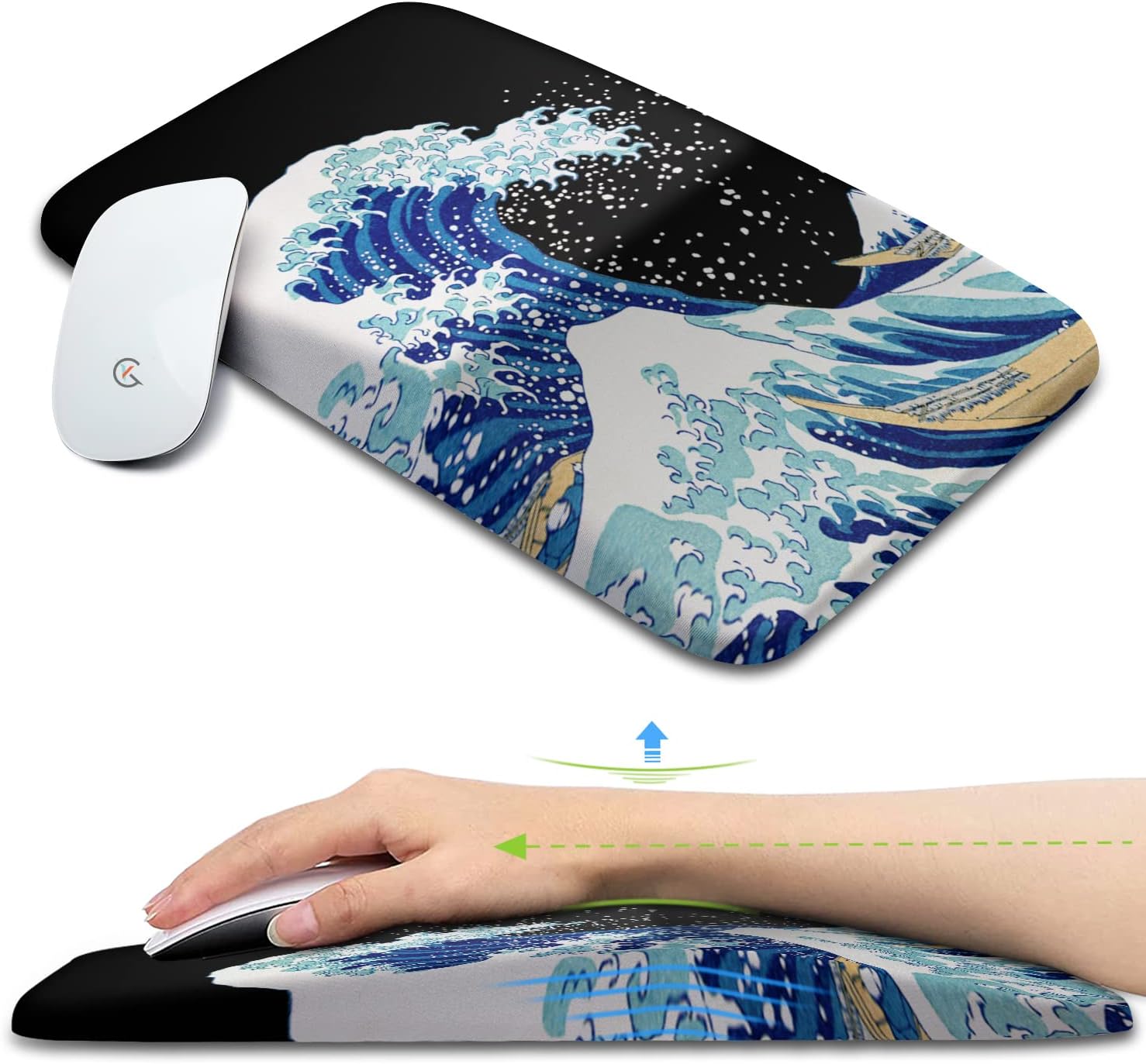 Amazon.com: KUOSGM Large Ergonomic Mouse Pad Wrist Support, Carpal ...