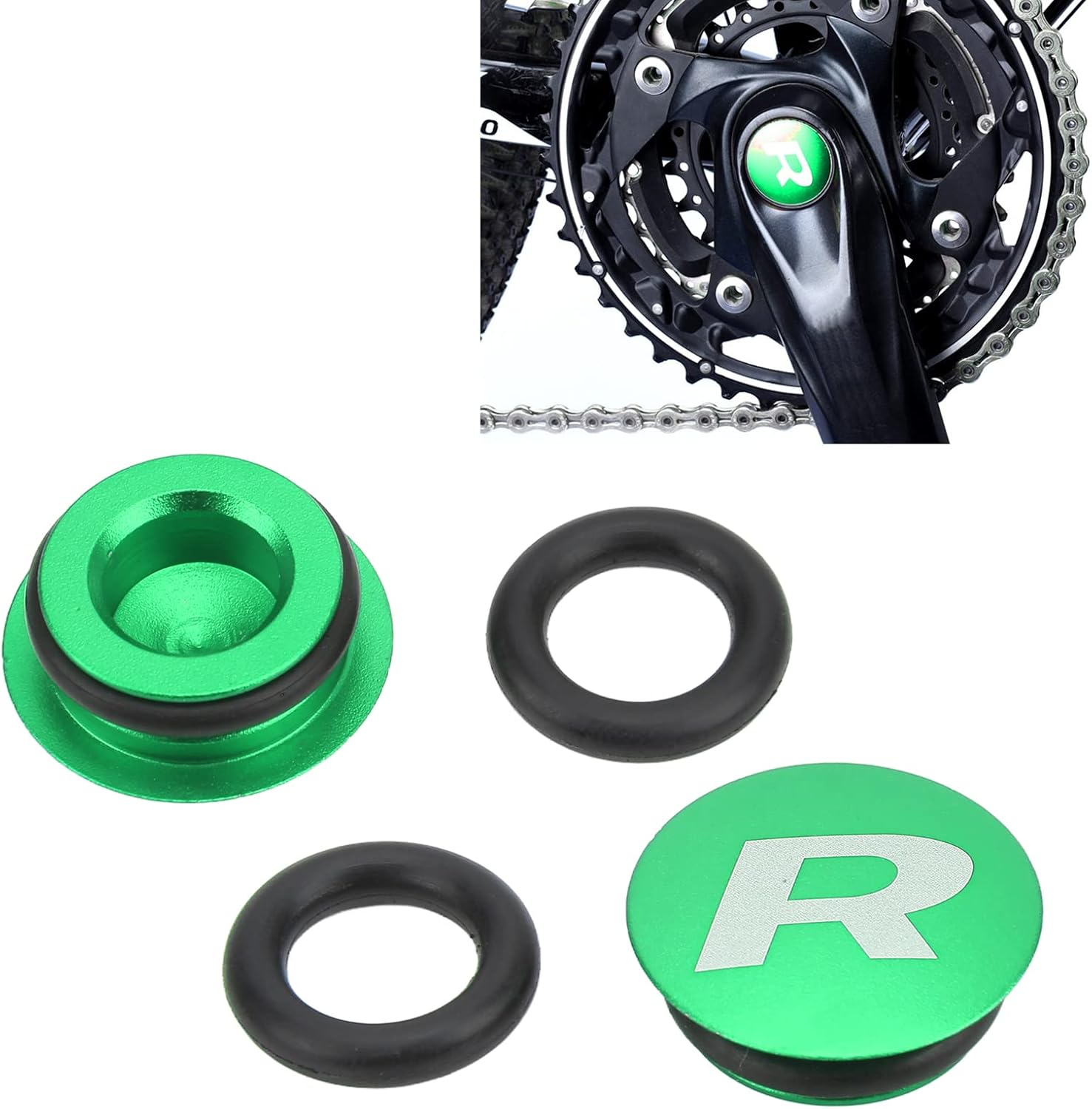 Crank Arms, Mountain Bike Crankset Dust Cover Center Shaft Cap Hollow ...