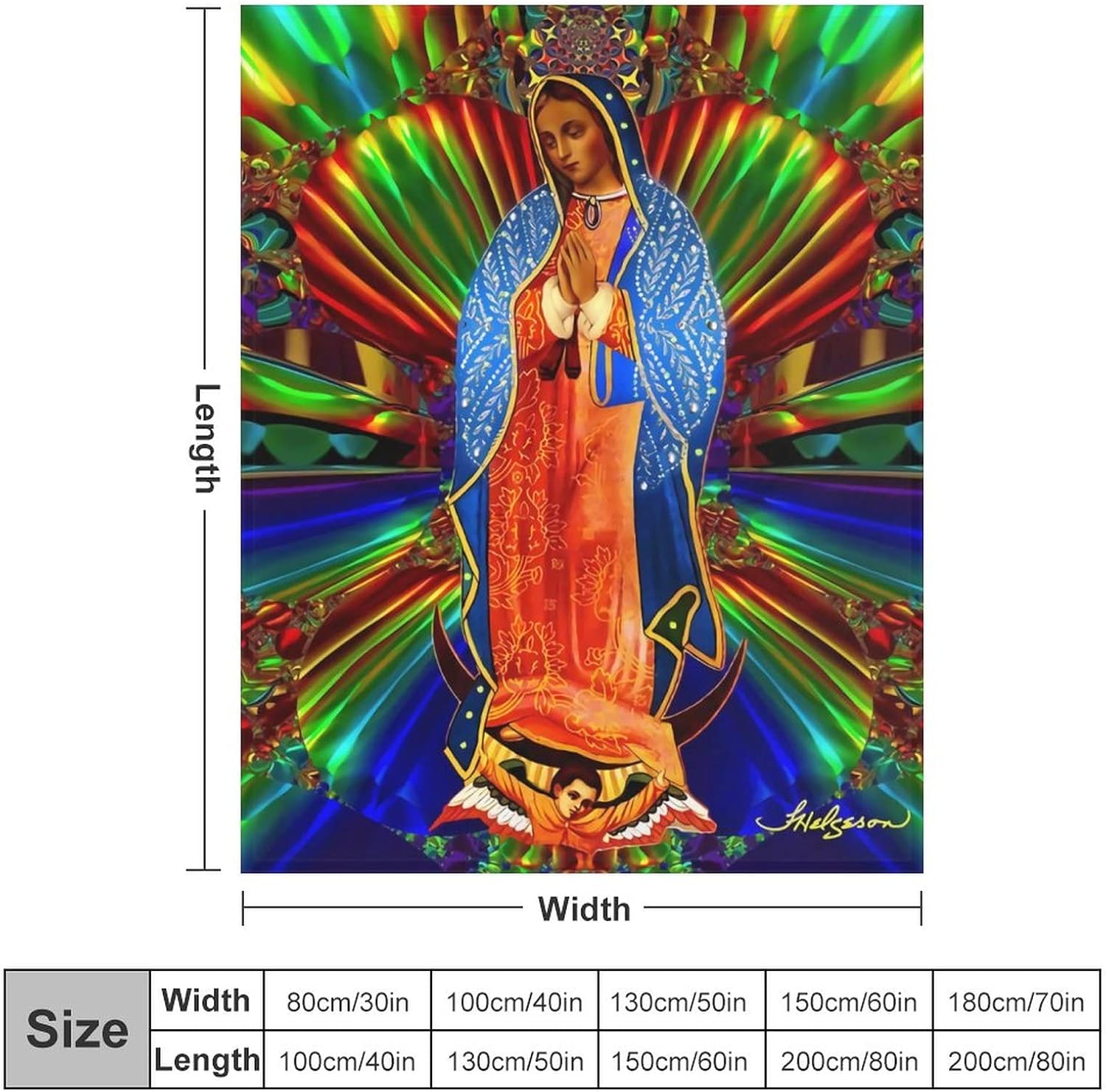 Nuestra Señora de Guadalupe Virgen María – Manta de Navidad suave y ...
