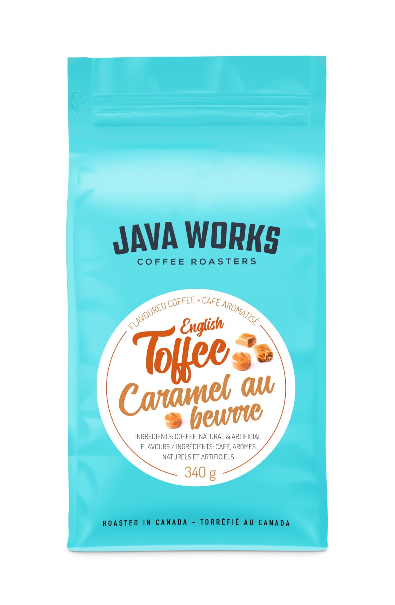 Amazon.com : Java Works Coffee - English Toffee Flavored Coffee | 12 ...