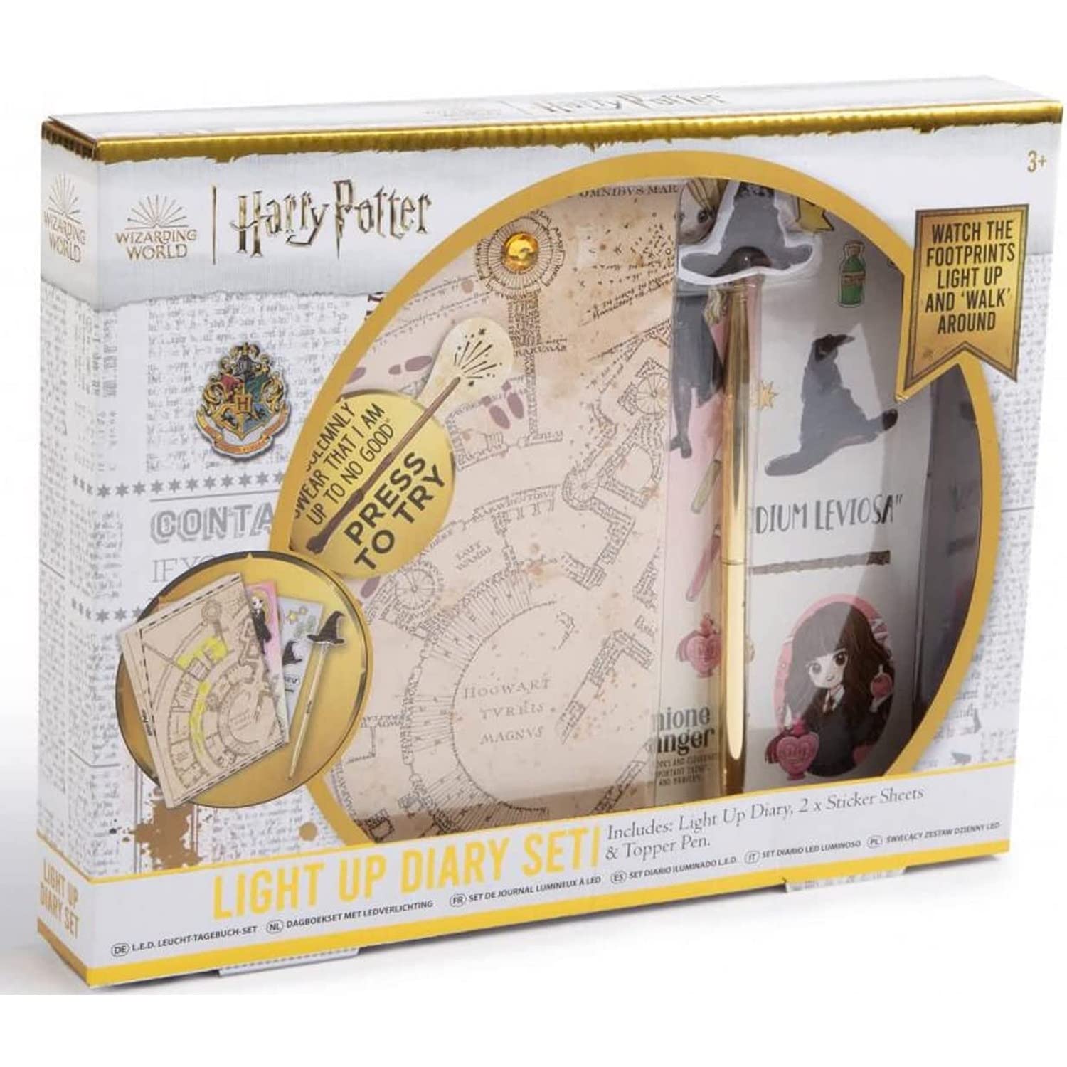 Amazon.com: Harry Potter Marauders Map Light Up Diary Set : Arts ...