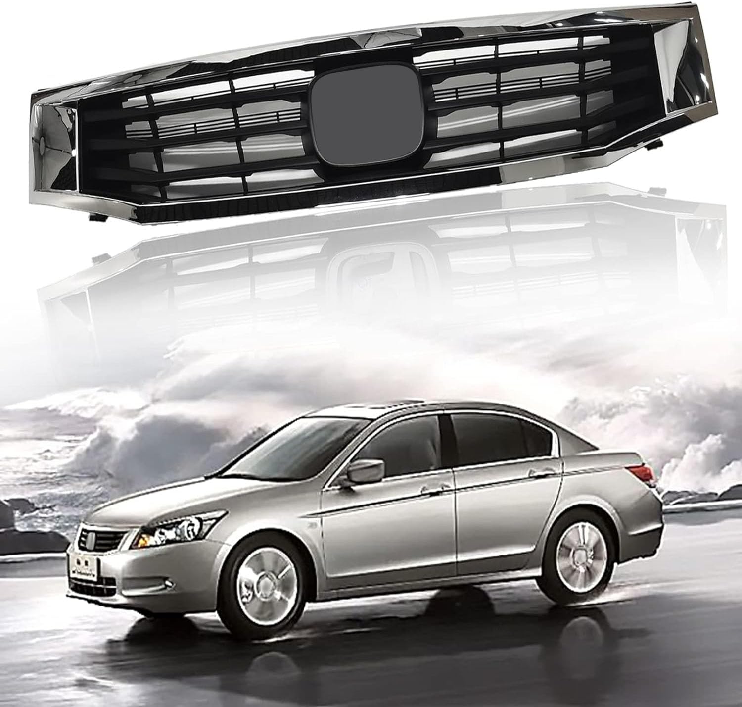 Amazon.com: HAPSO Front Grille With Chrome Surround Molding Frame ...