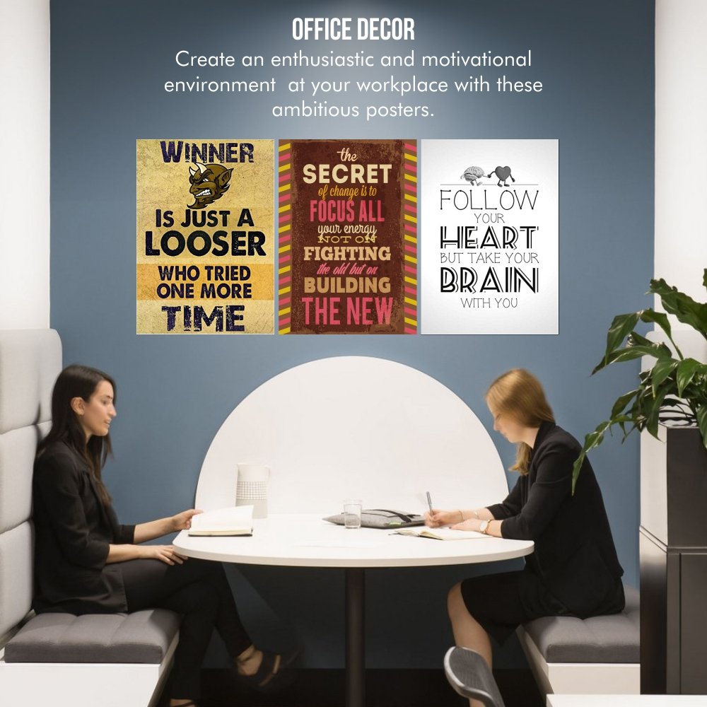 Buy Paper Plane Design Motivational/Inspirational Quotes Posters - Set ...