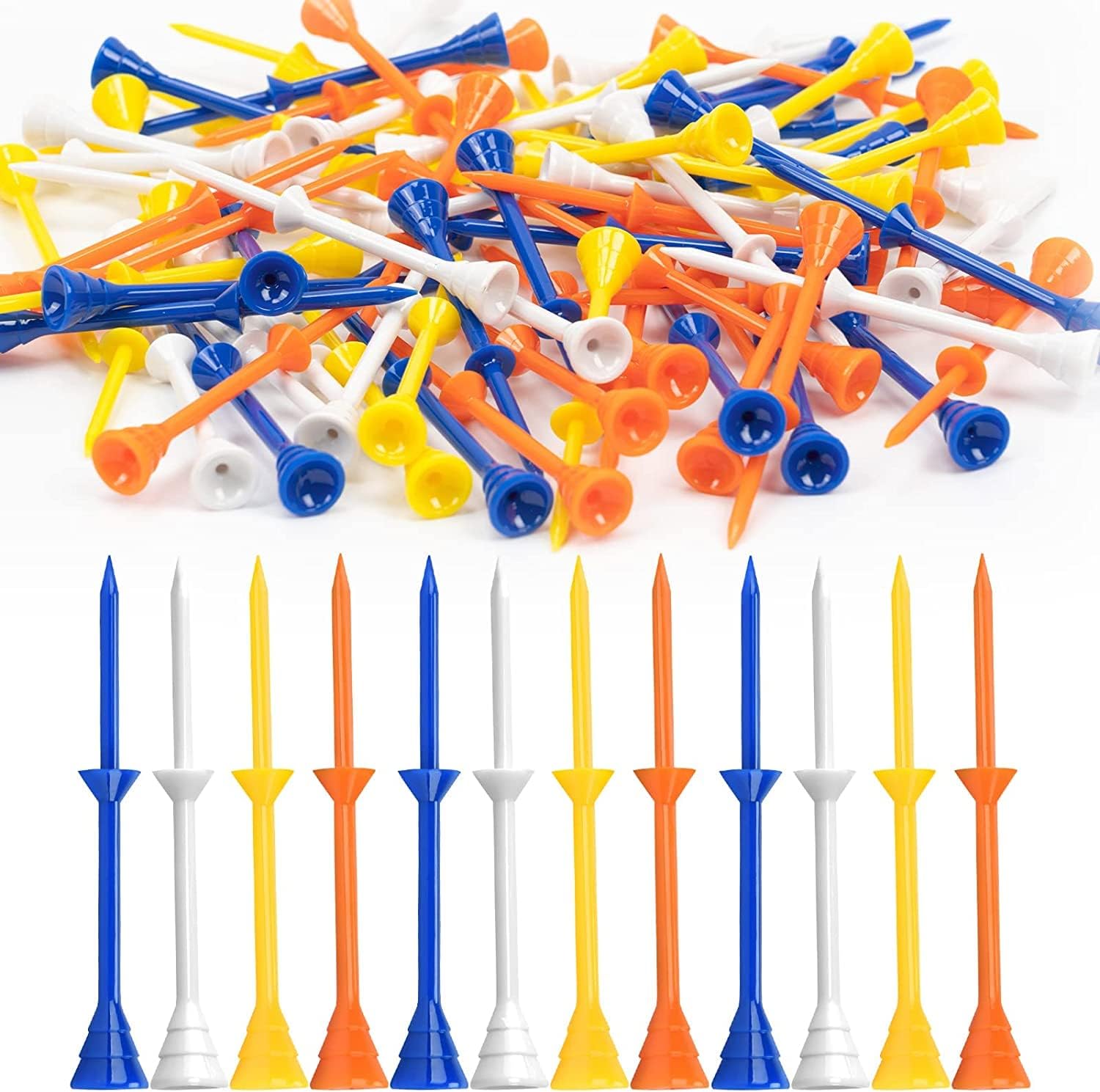 LZFAN Golf Tees 3 1/4 Inch Step up,Long Golf Tee Plastic Unbreakable ...