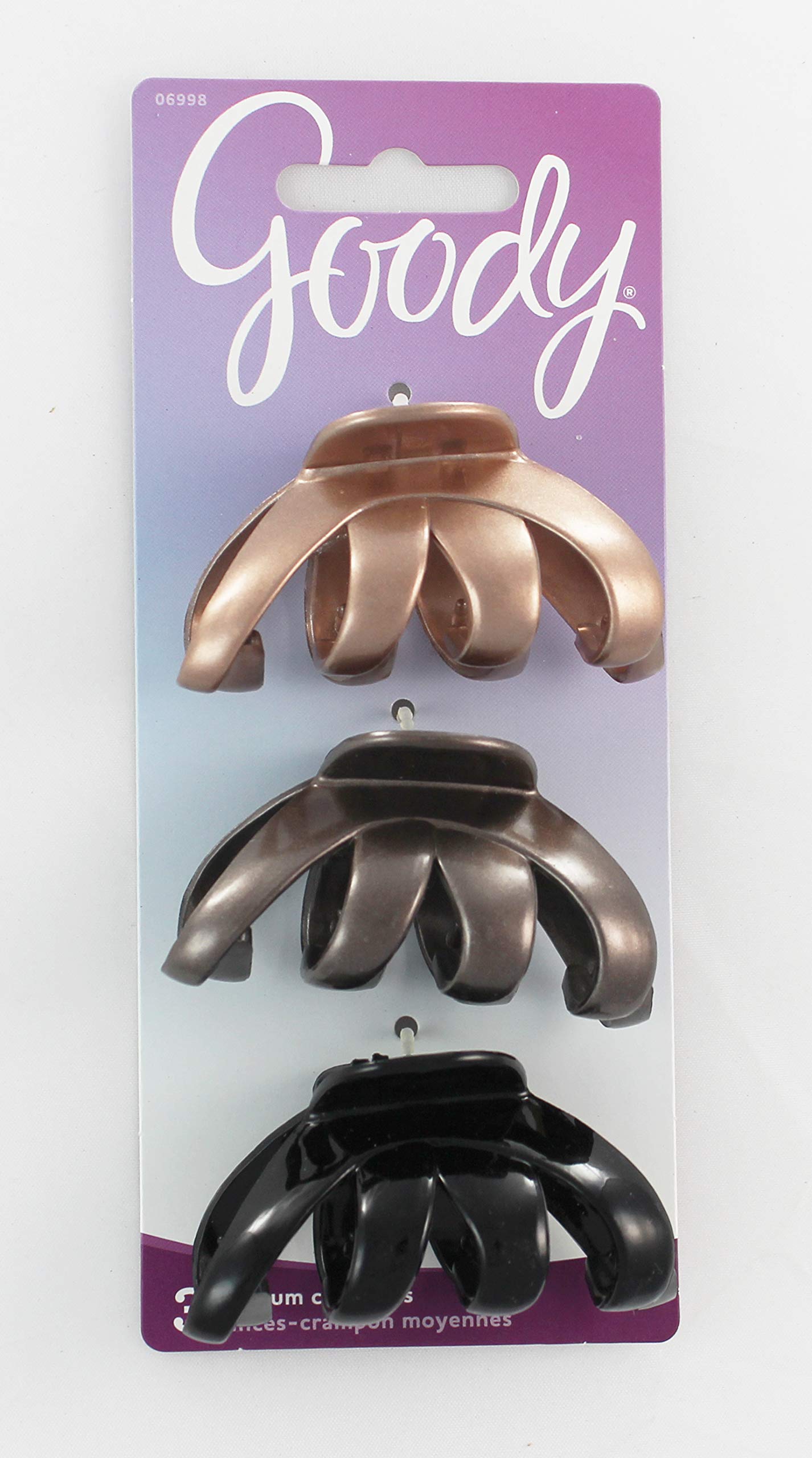 Amazon.com : Goody Classics Spider Claw Clip, Metallic, Medium, 3 Count ...