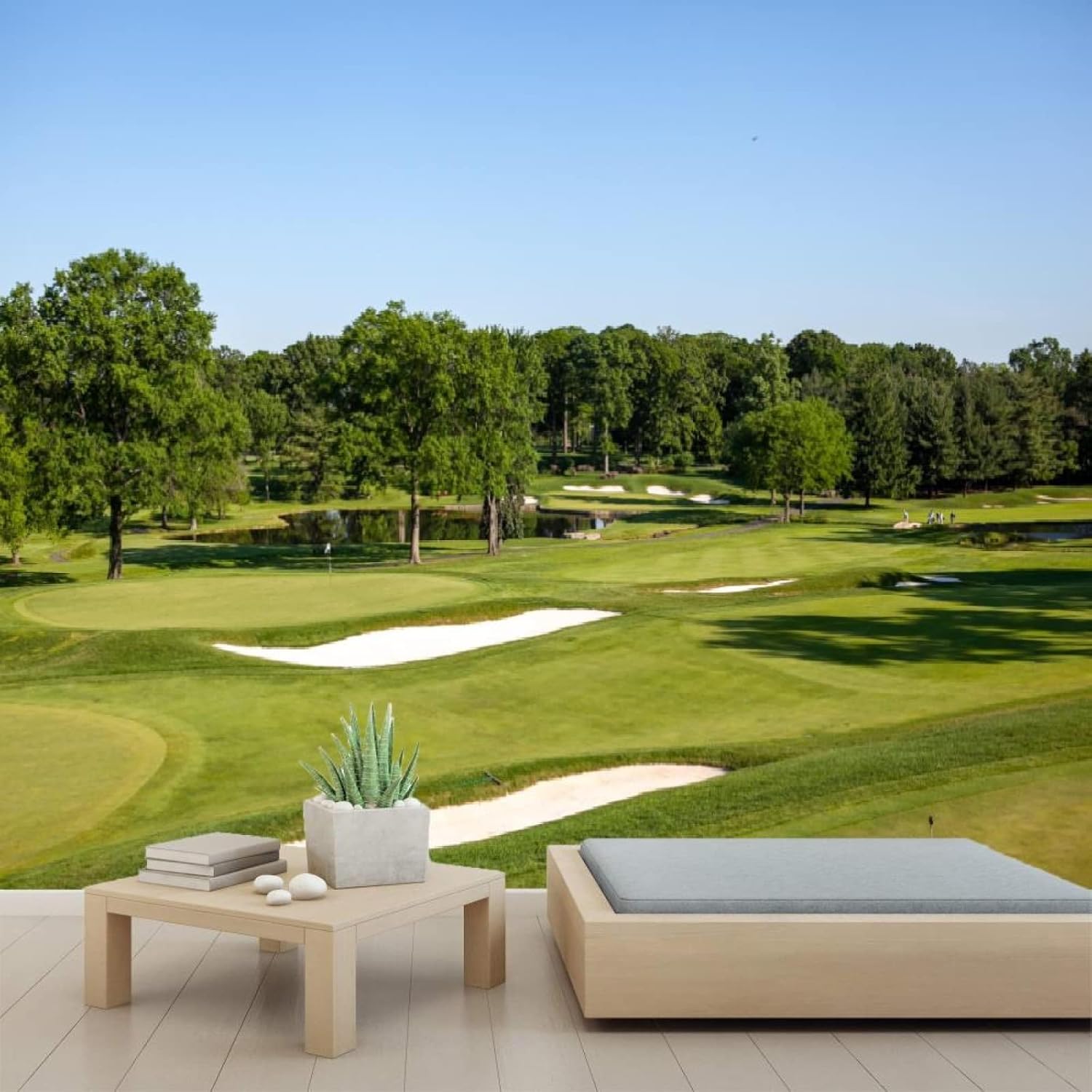 Amazon.com: Golf Course Custom 3D Wallpaper, PVC Peel and Stick Self ...