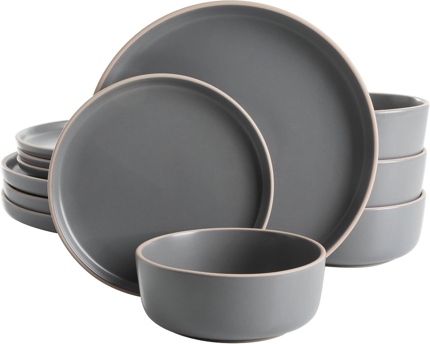 Amazon.com | Gibson Home Everyday Essential 12-Piece Stoneware ...