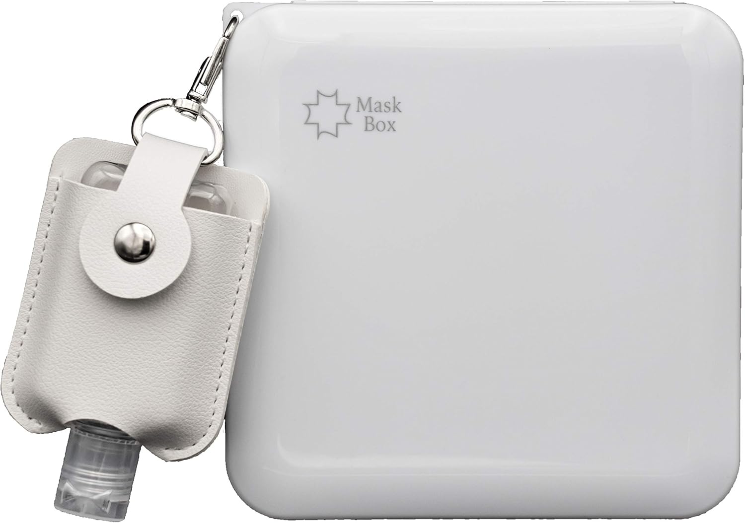 Amazon.com : MASKBOX Face Mask Storage Case with Hand Sanitizer Leather ...