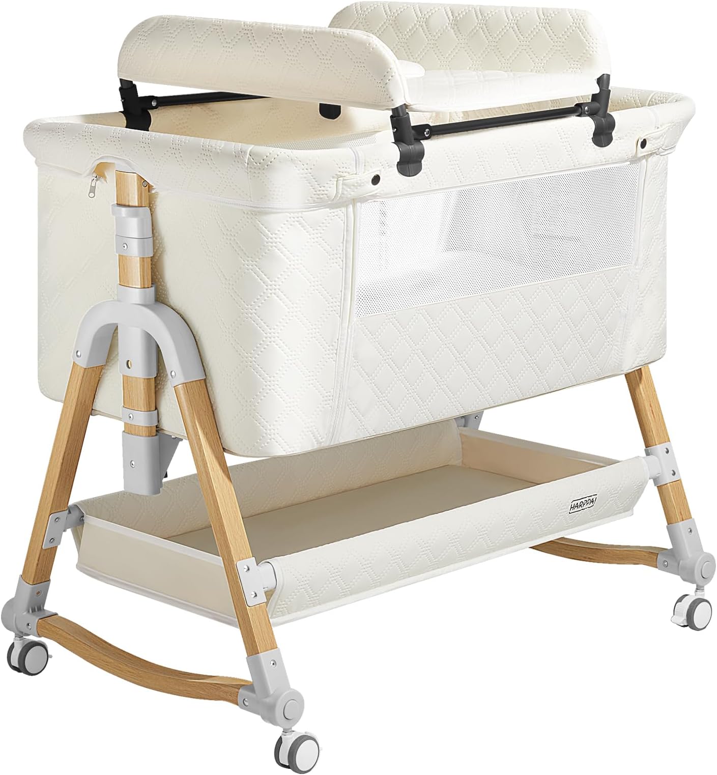 Amazon.com: SPS Baby Bassinet Bedside Sleeper with Storage Basket and ...
