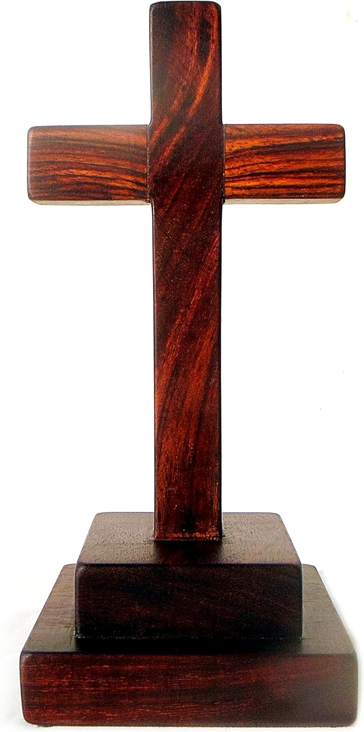 Amazon.com: Premium Wooden Handcrafted Classic Vintage Style Cross on ...