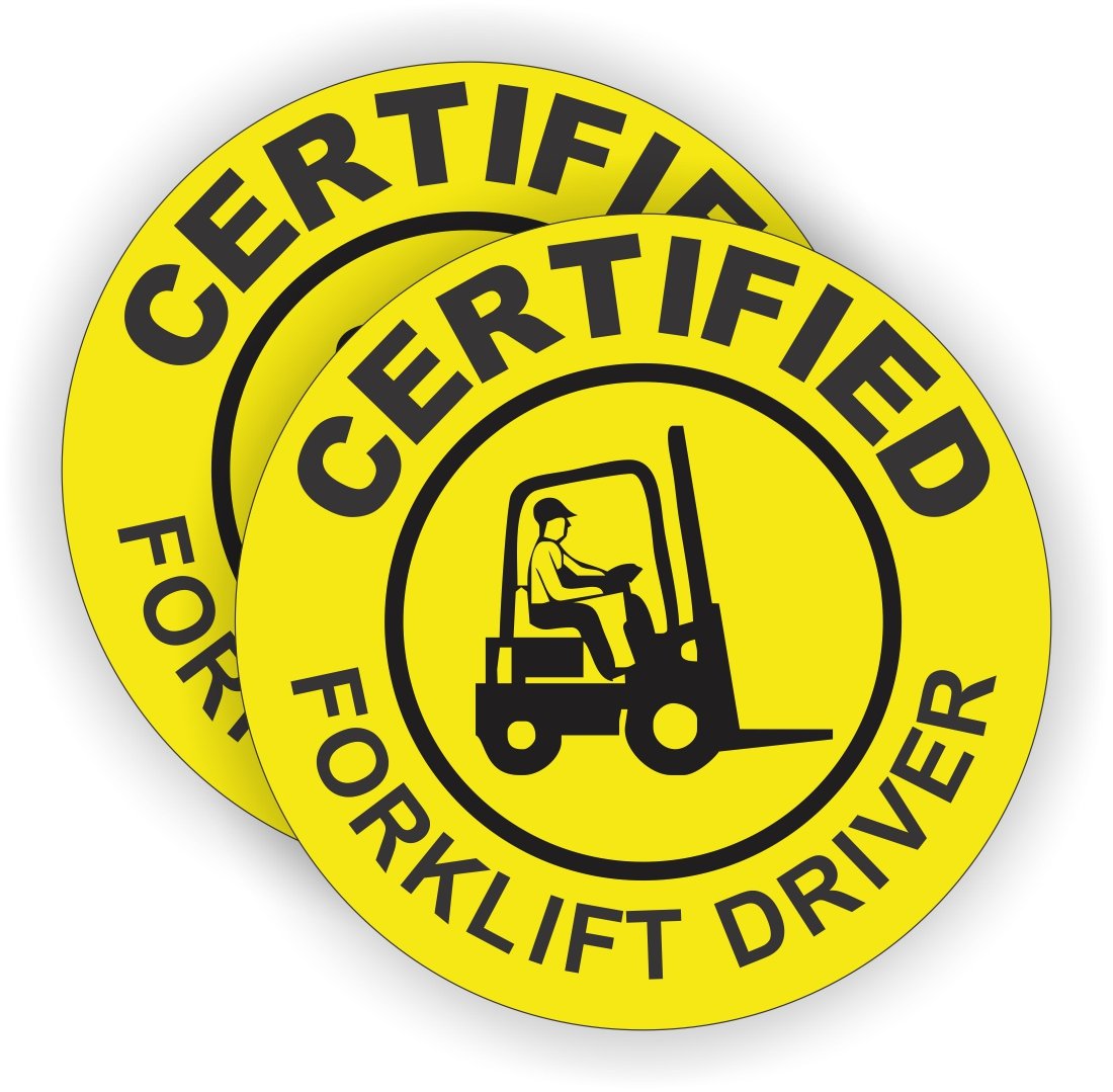 Buy Certified Forklift Driver Hard Hat Sticker / Helmet Decal Label ...