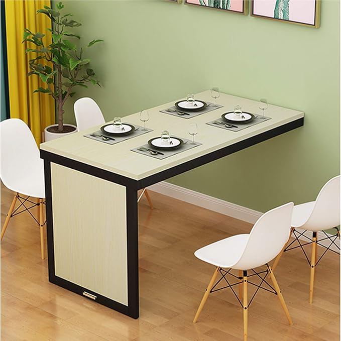 Wall-Mounted Drop-Leaf Table Solid Wood,Drop-Leaf Wall Mounted Table ...