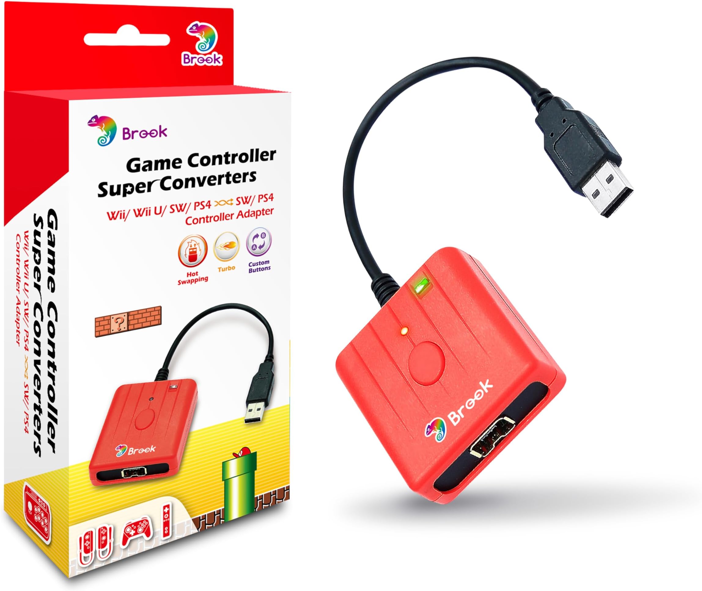 Amazon.com: Brook Super Converter - Wii U to SW, Wii Retro Controller Adapter for Switch/PS4/PC ...